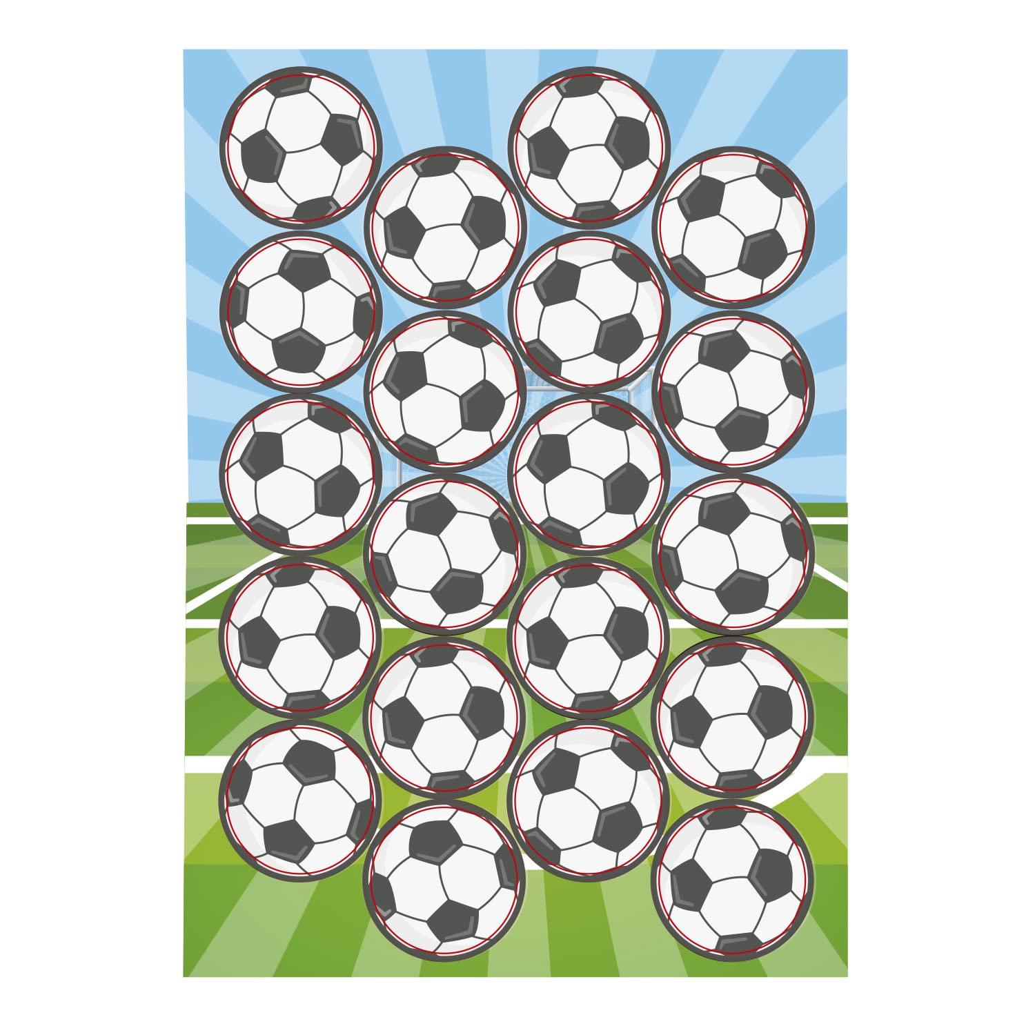 Dekozauber24 Set of 2 Football Edible Cake Toppers Perfect Cake ...