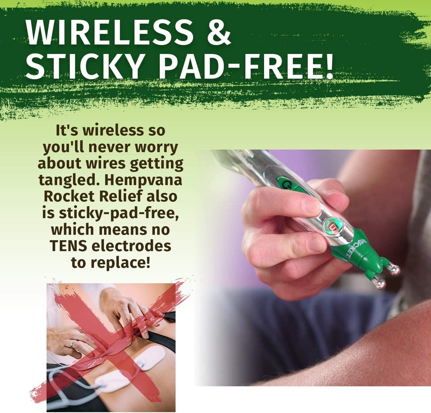 Hempvana Rocket Pain Relief Pen | Wireless TENS Therapy Stimulator ...