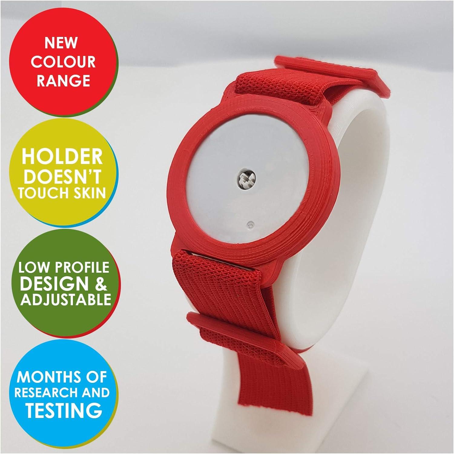 Freestyle Libre 1/2 Sensor Armband Holder Red Protects Your Sensor ...