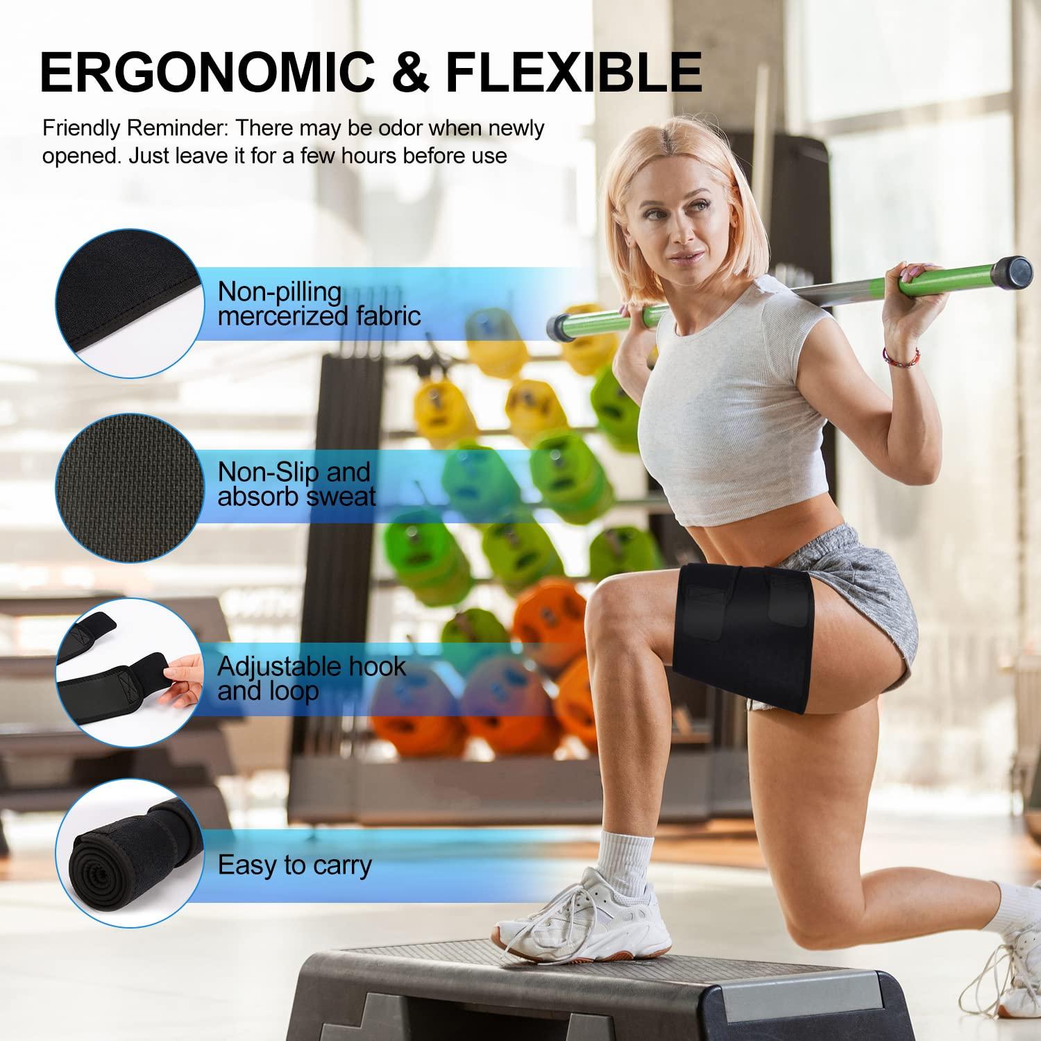 Supregear Neoprene Thigh Wraps - Adjustable Brace Support for ...