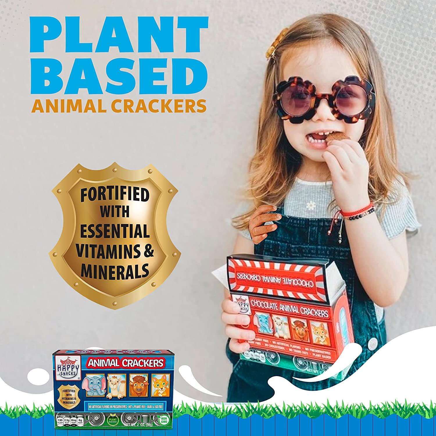Happy Snacks Animal Crackers: Plant-Based Ingredients, Nut & Peanut ...