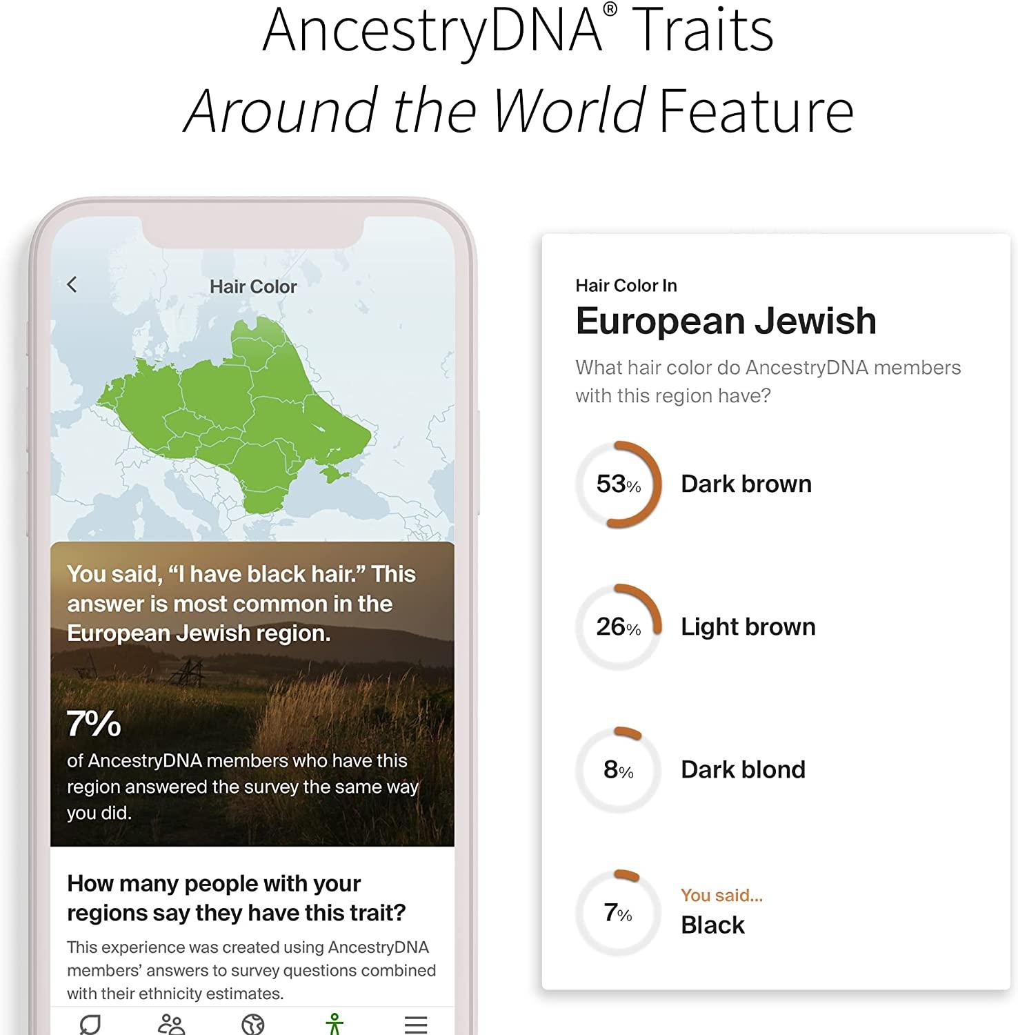 AncestryDNA + Traits Testing Kit | Genetic Ethnicity & Traits Test (35 ...