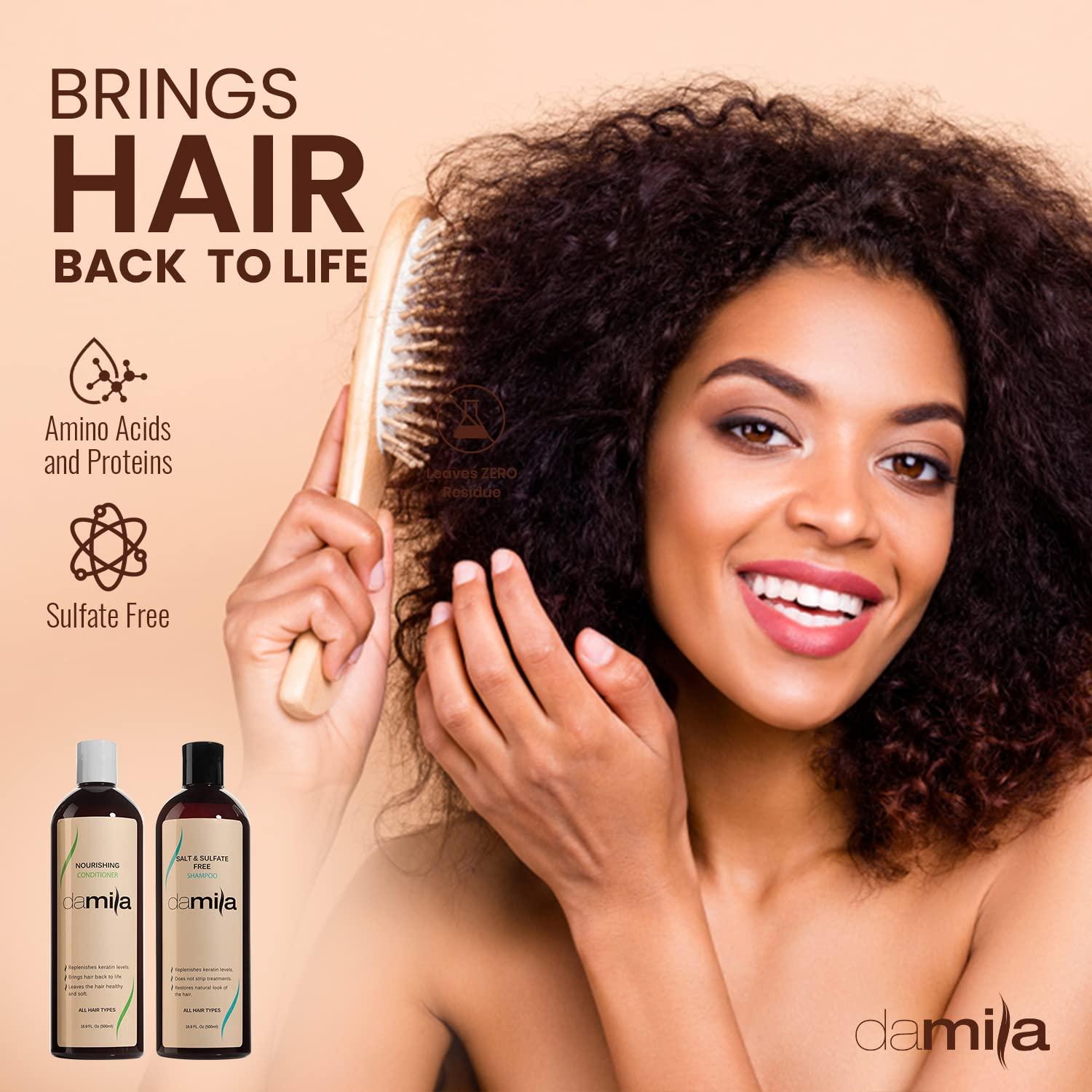 Damila Salt & Sulfate Free Shampoo & Conditioner Value Pack - For ...