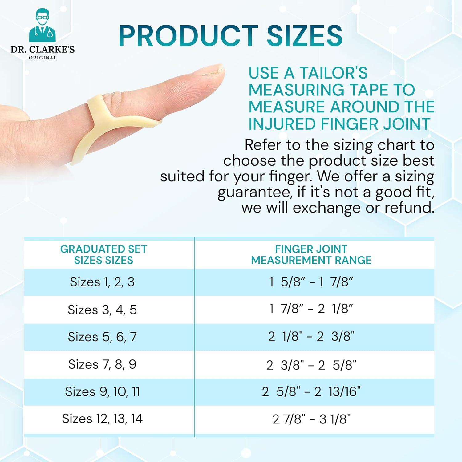 Dr. Clarke's Original Wishbone Finger Splints - Size 7 8 9 - 3 Pack ...