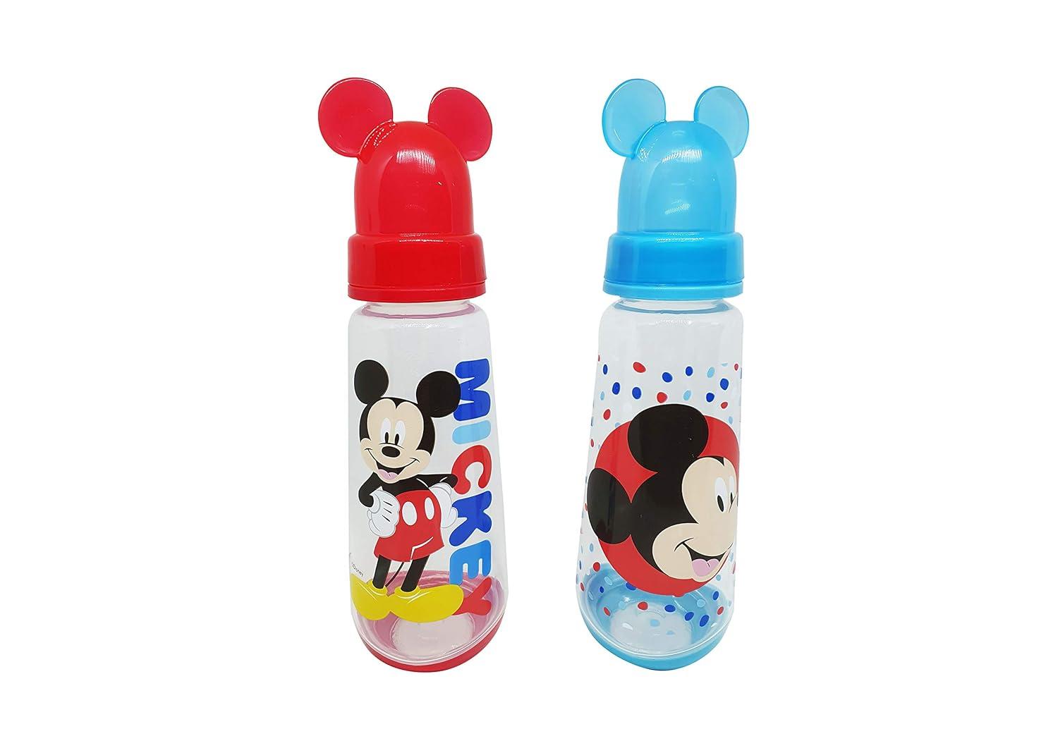 Disney Cudlie Mickey Mouse Baby Boy 9 Oz Bottles 2-Pack with Character ...