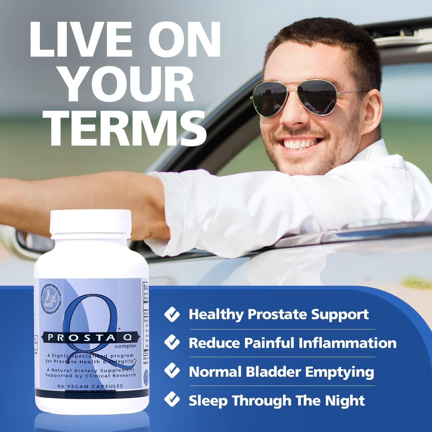 Prosta-Q Extra Strength Prostate Supplement for Men - 60 Capsules | Saw Palmetto, Quercetin ...