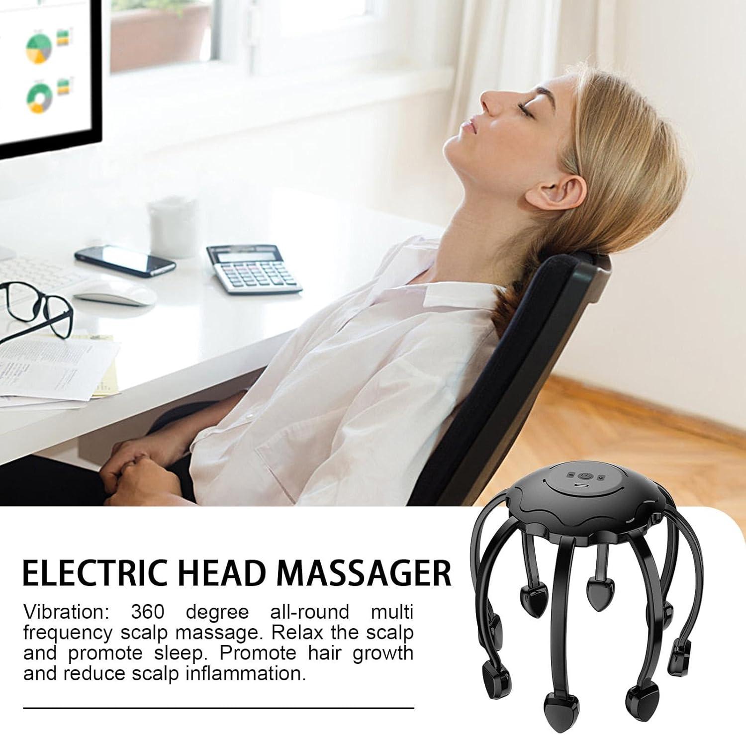 REE 360-Degree Octopus Head Massage Device | Automatic 8-Claw Scalp ...