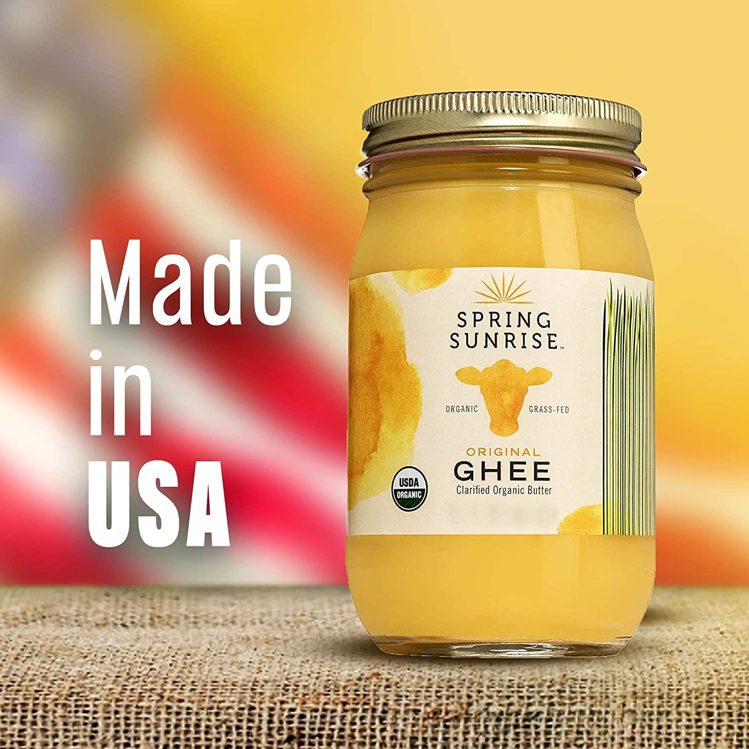 Organic Grass Fed Ghee Butter - Spring Sunrise 8 oz - Pure & Natural ...
