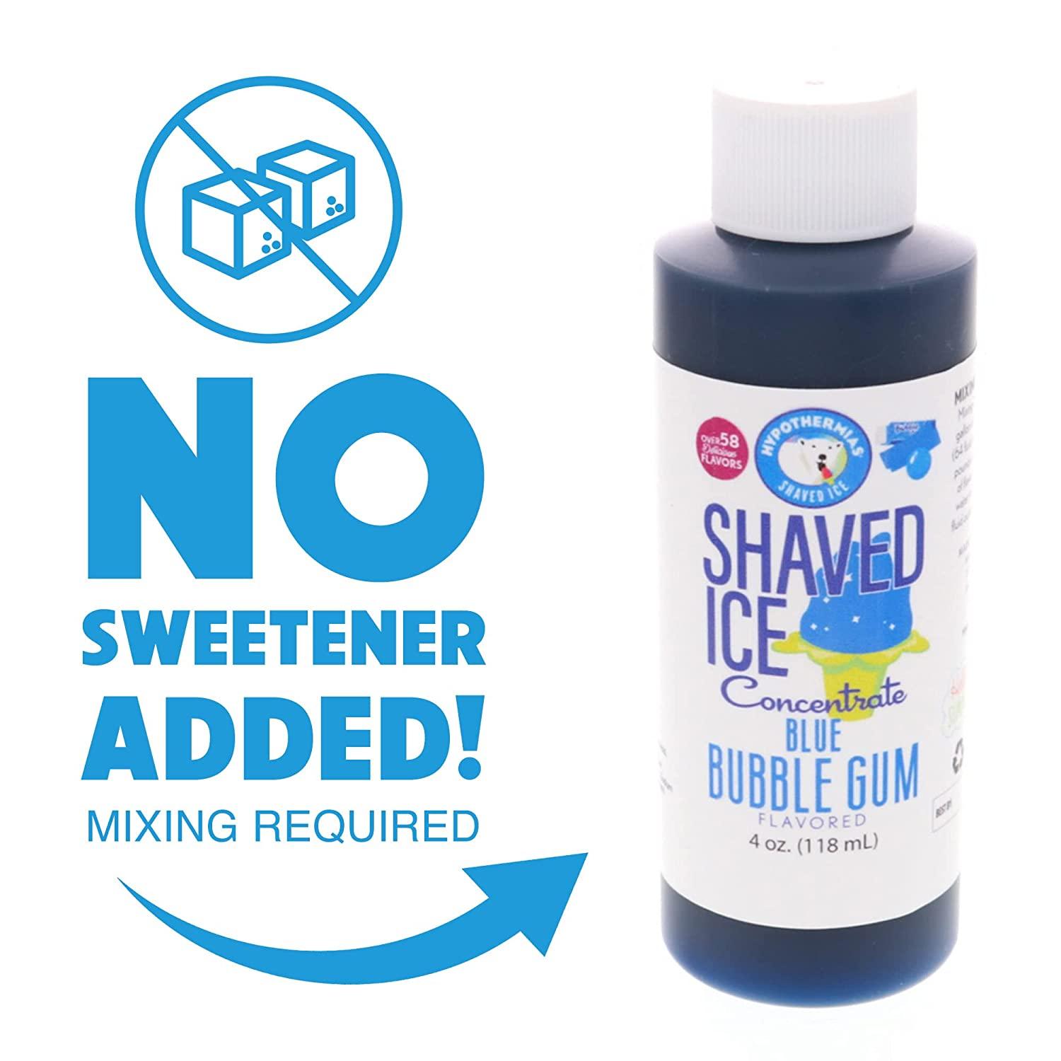 Blue Bubble Gum Shaved Ice Flavor Concentrate - 4 Fl Oz (Makes 1 Gallon ...