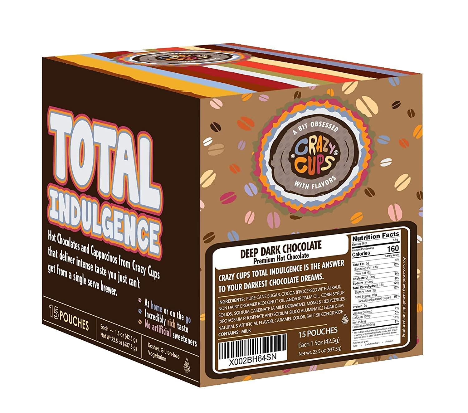 Deep Dark Hot Chocolate Mix - 15 Gourmet Packets - Total Indulgence ...