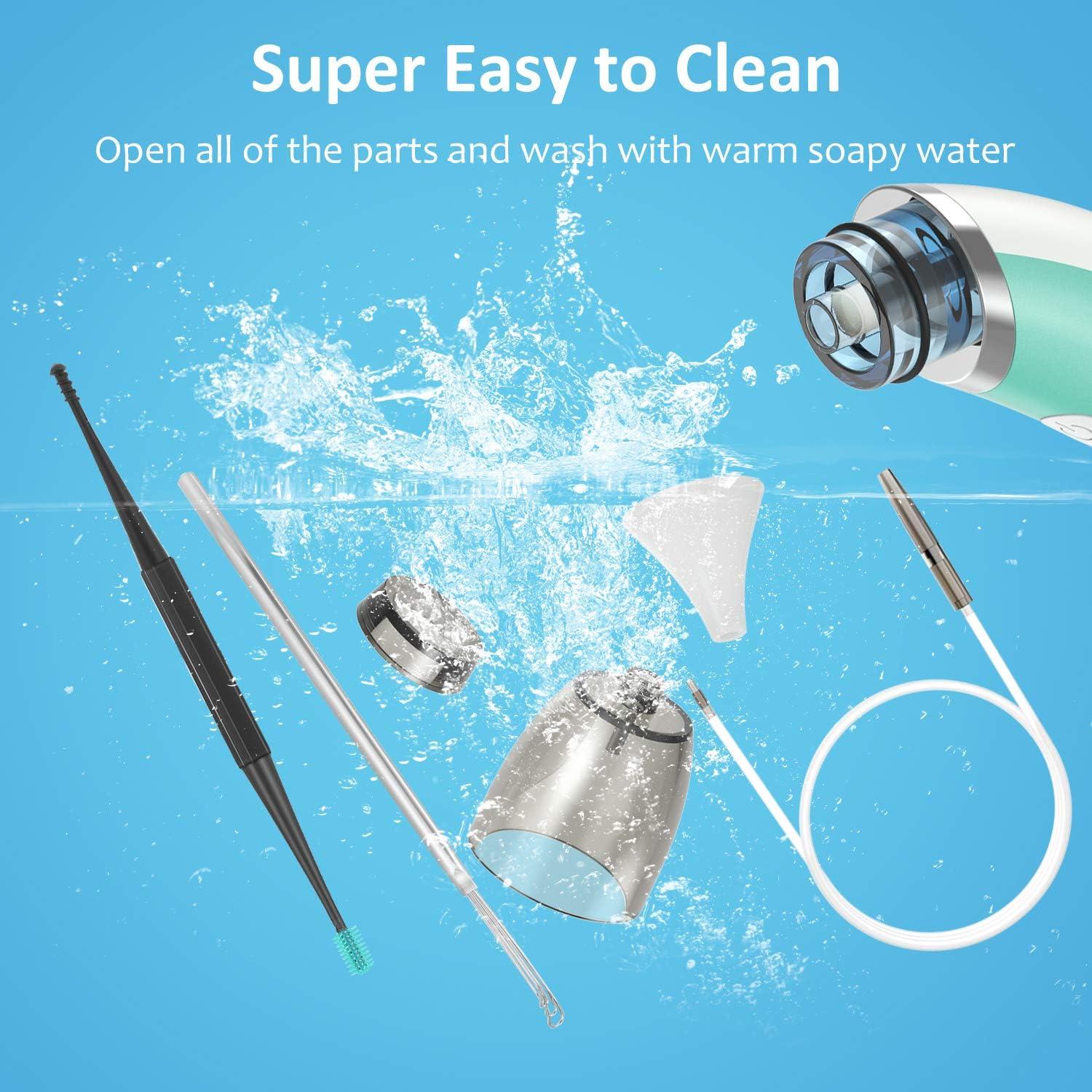 Electric Ear Wax Vacuum Removal Kit - USB Rechargeable, 5 Levels of ...