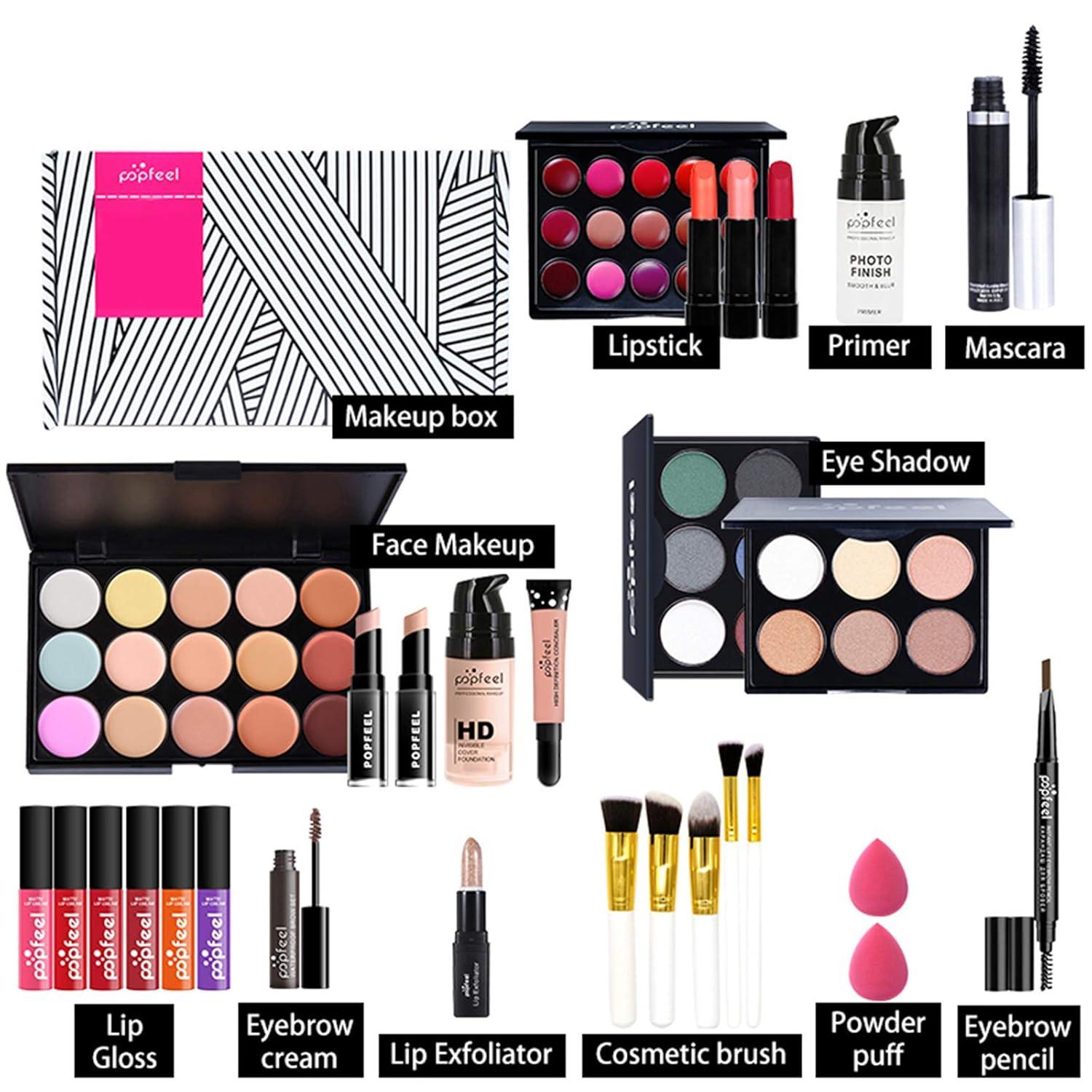 29PC All-in-One Makeup Case for Girls - Complete Makeup Set with ...