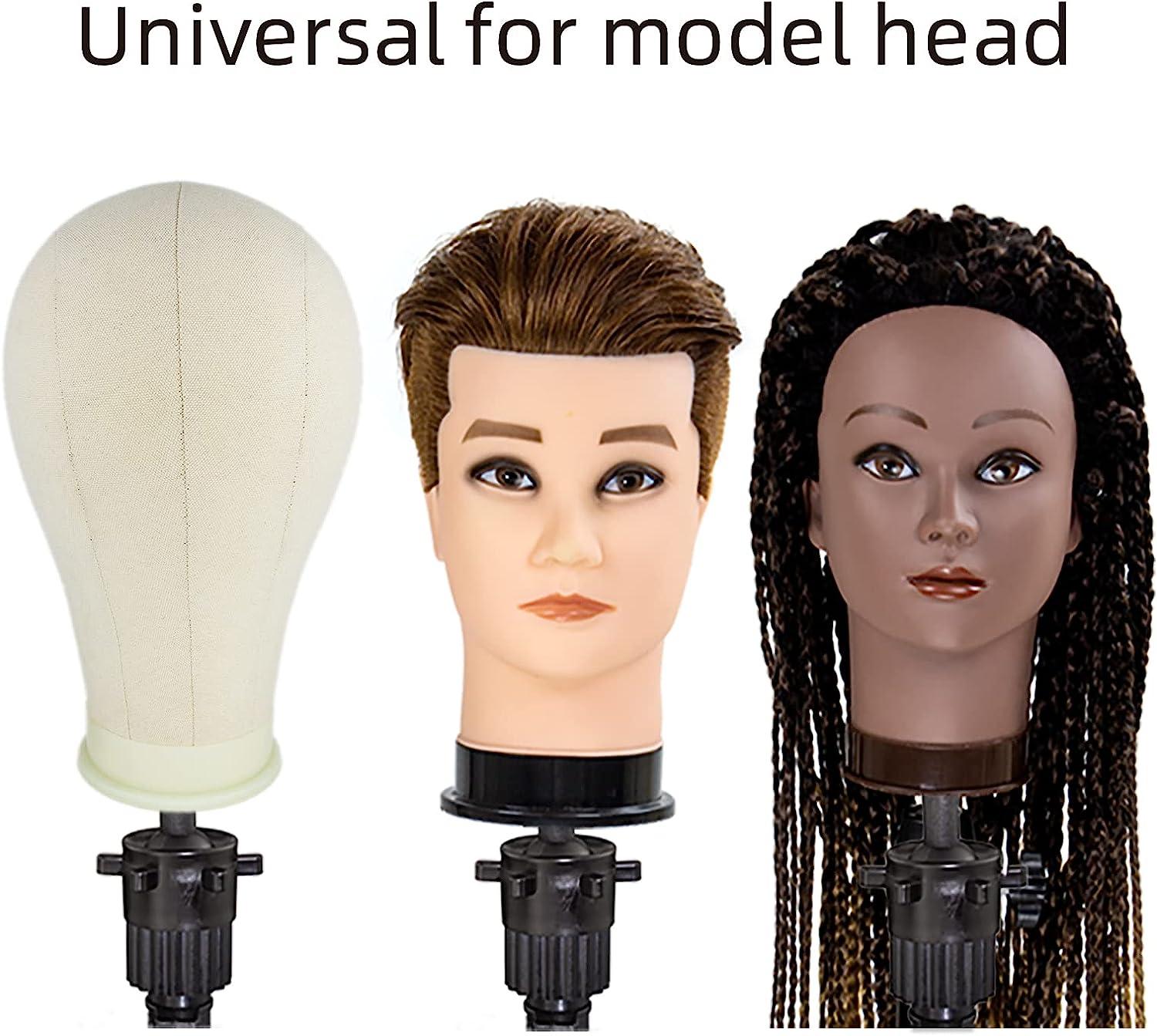 LUNGCYX 23 Inch Wig Head Stand Tripod Set for Wigs Making Display ...