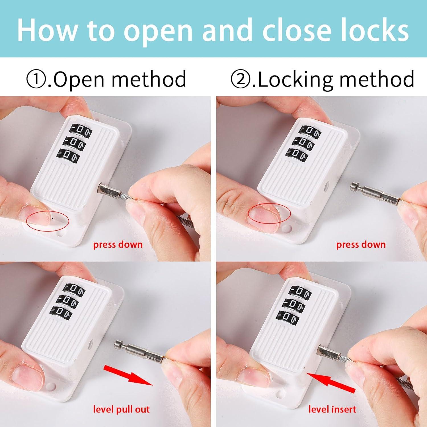 2 Pcs UPVC Window Safety Locks - Childproof Restrictors with Password ...