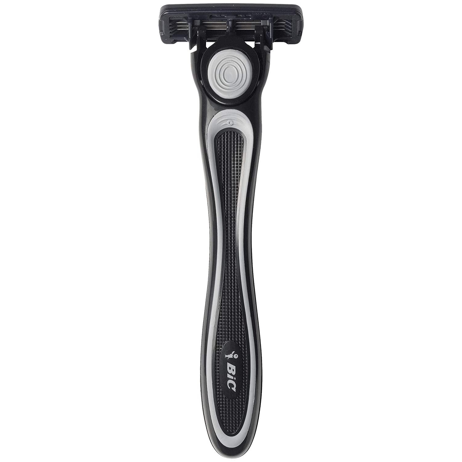 BIC Flex 4 Sensitive Men's Razor - 4-Blade Disposable, 1 Handle & 12 ...