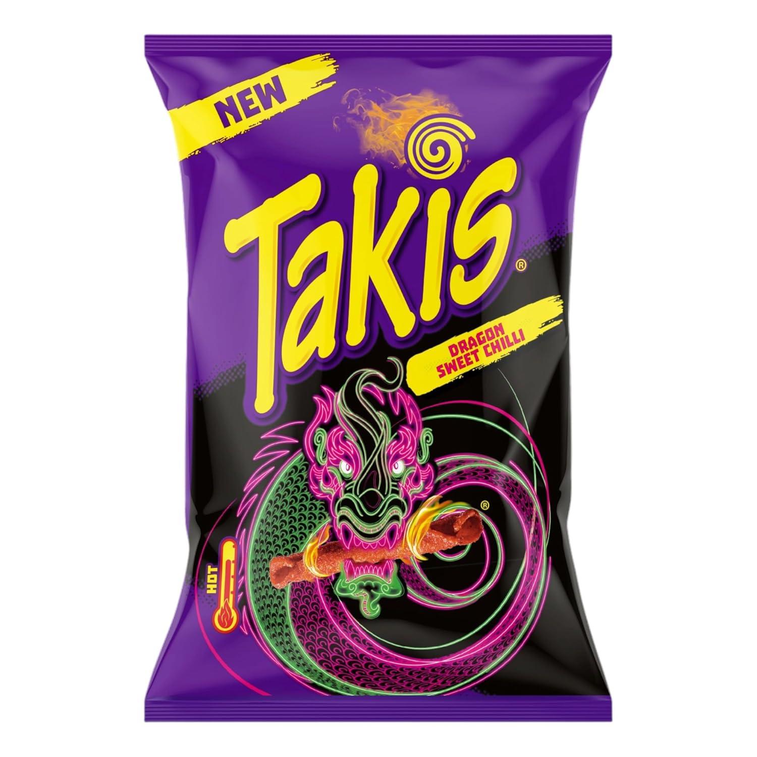 Takis Dragon Sweet Chili 100g Crispy Fried Rolled Snacks | Spicy ...
