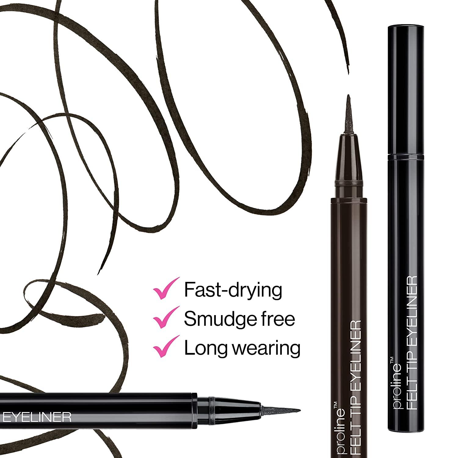 Buy Wet n Wild ProLine Felt Tip Eyeliner - Black 0.017 oz | Long ...