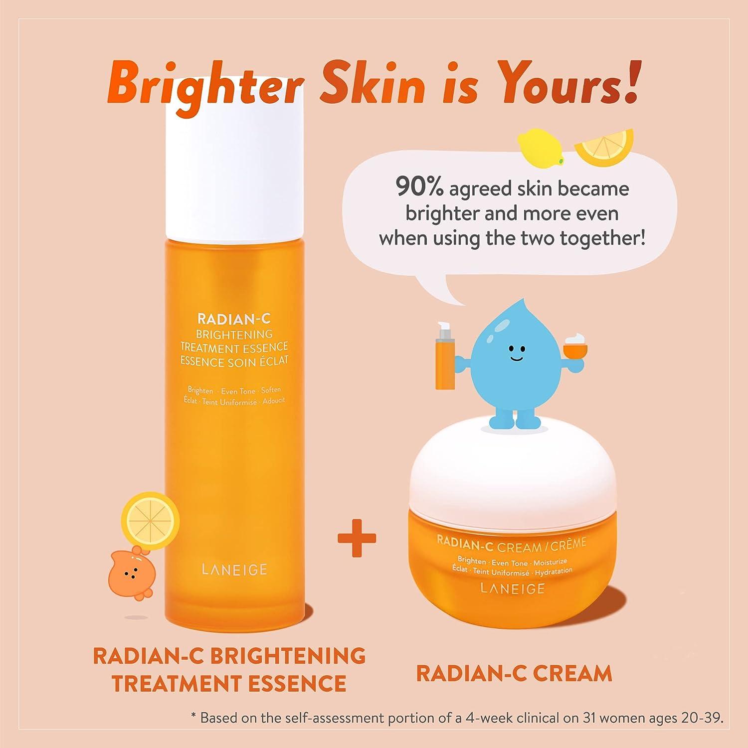 LANEIGE Radian-C Brightening Treatment Essence - Brighten and Smooth ...