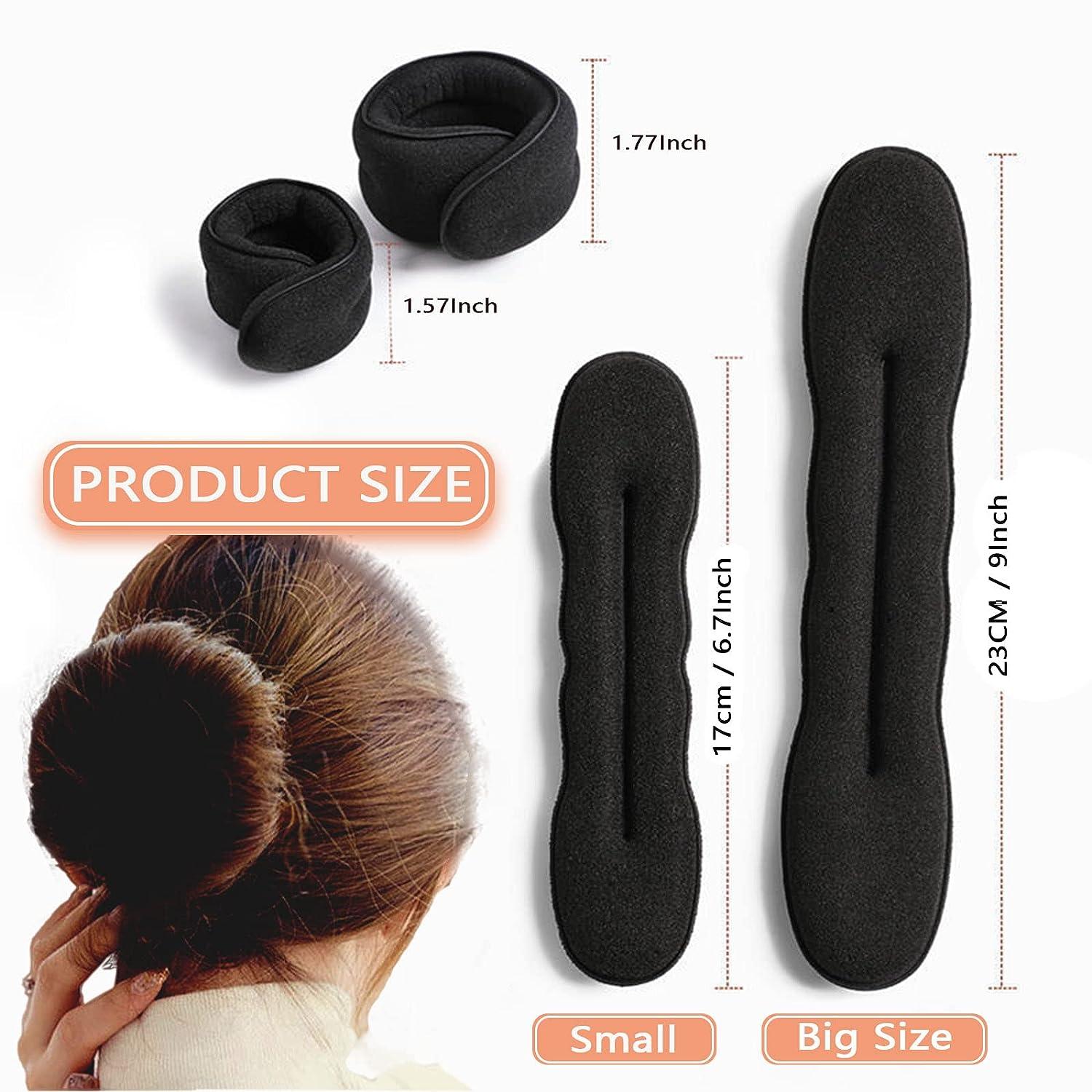 8 Pcs Kids Foam Hair Bun Maker Set - Magic Hair Twister for Easy Bun Creation - Black Hair Buns ...