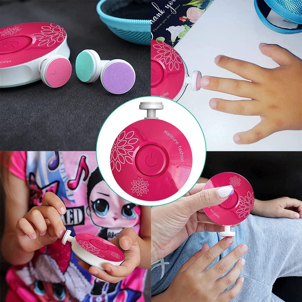 Electric Children Nail File & Safe Nail Cutter Manicure Set - 6 ...