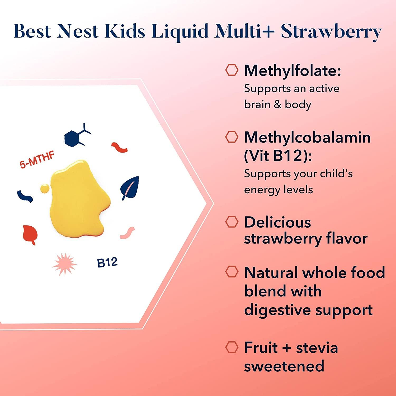 Daily Bird Multi+ Kids Liquid Multivitamin with Methylfolate ...