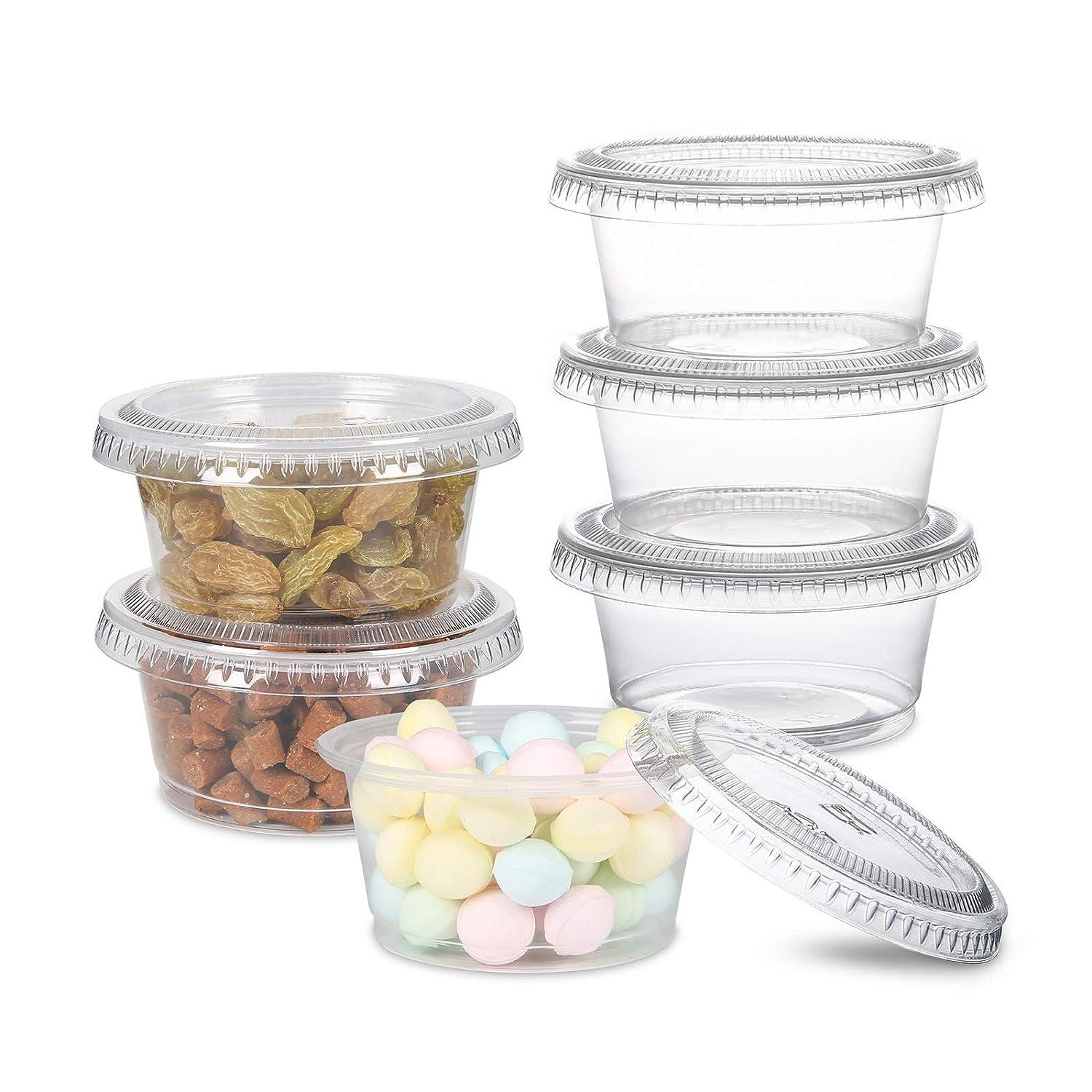 Disposable Plastic Portion Cups With Lids Souffle Cups Jello Shot Cups ...