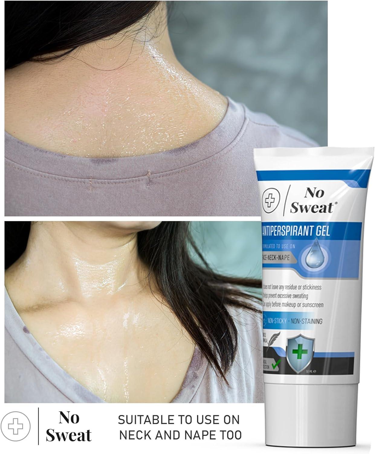 sweating face and neck