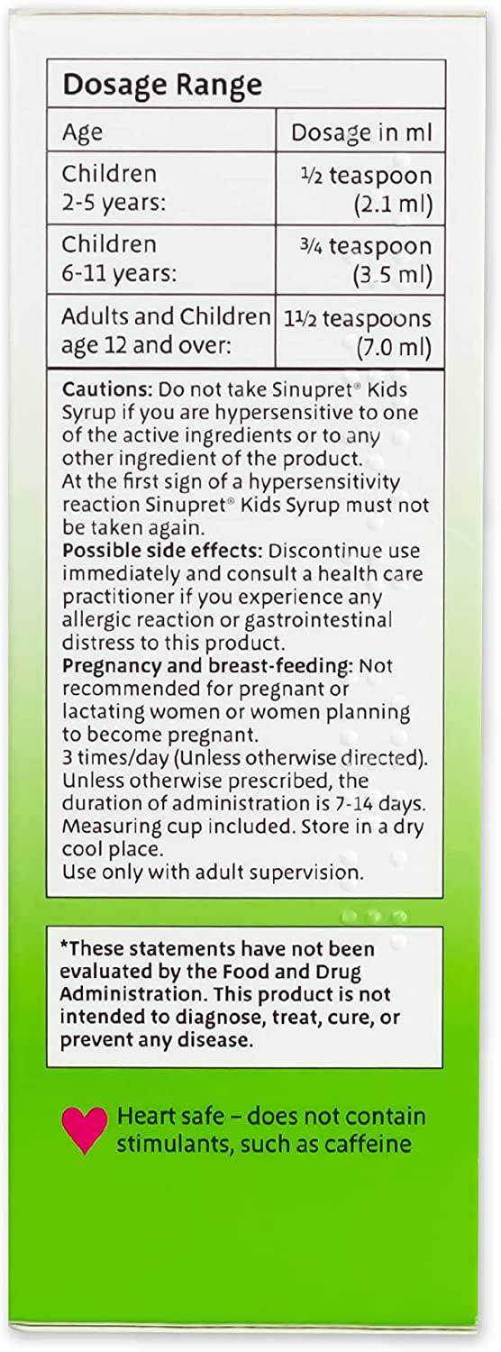 Buy Bionorica Sinupret Kids Syrup 3.38 fl oz - Natural Sinus Relief ...