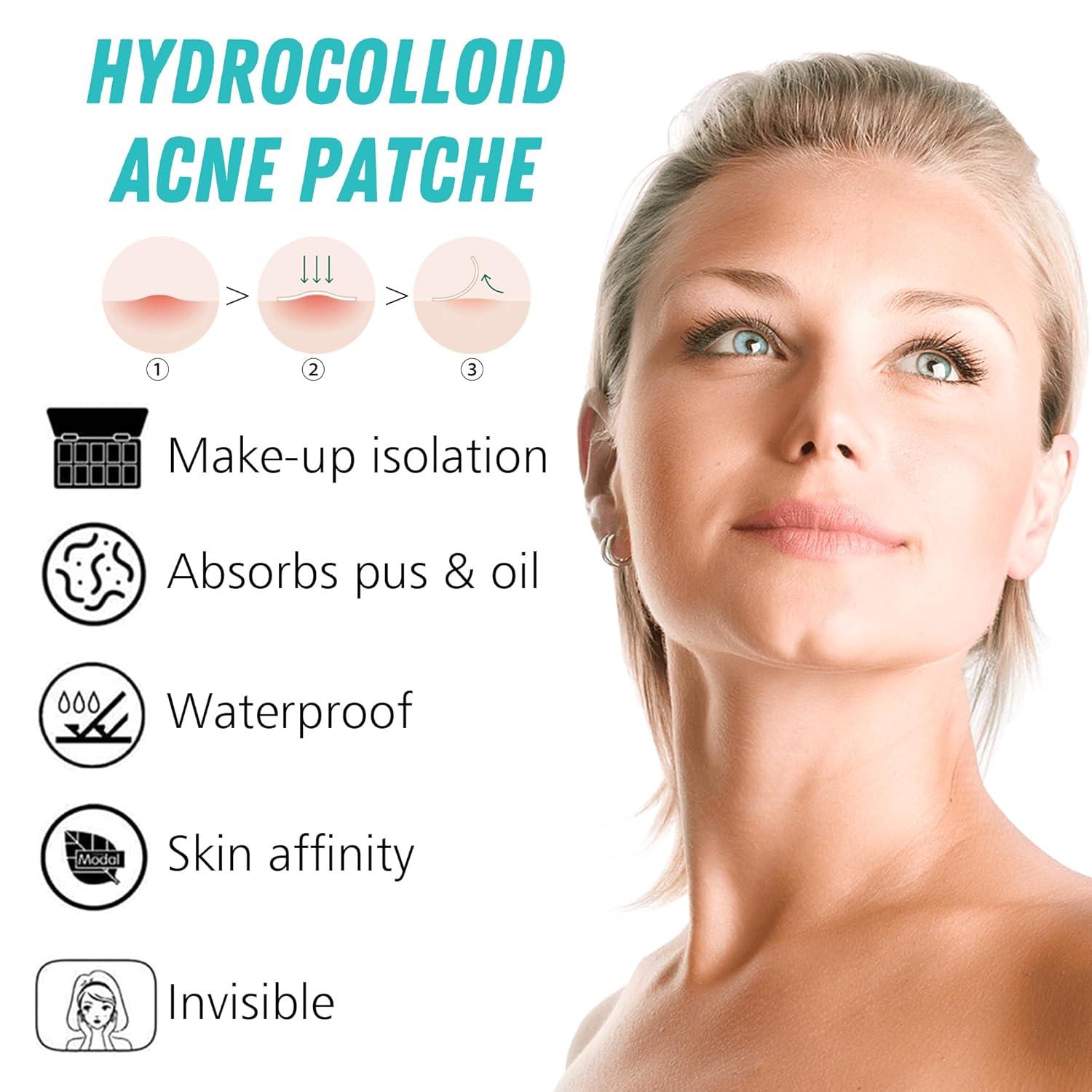 300 Pcs Invisible Hydrocolloid Pimple Patches with Tea Tree Oil ...