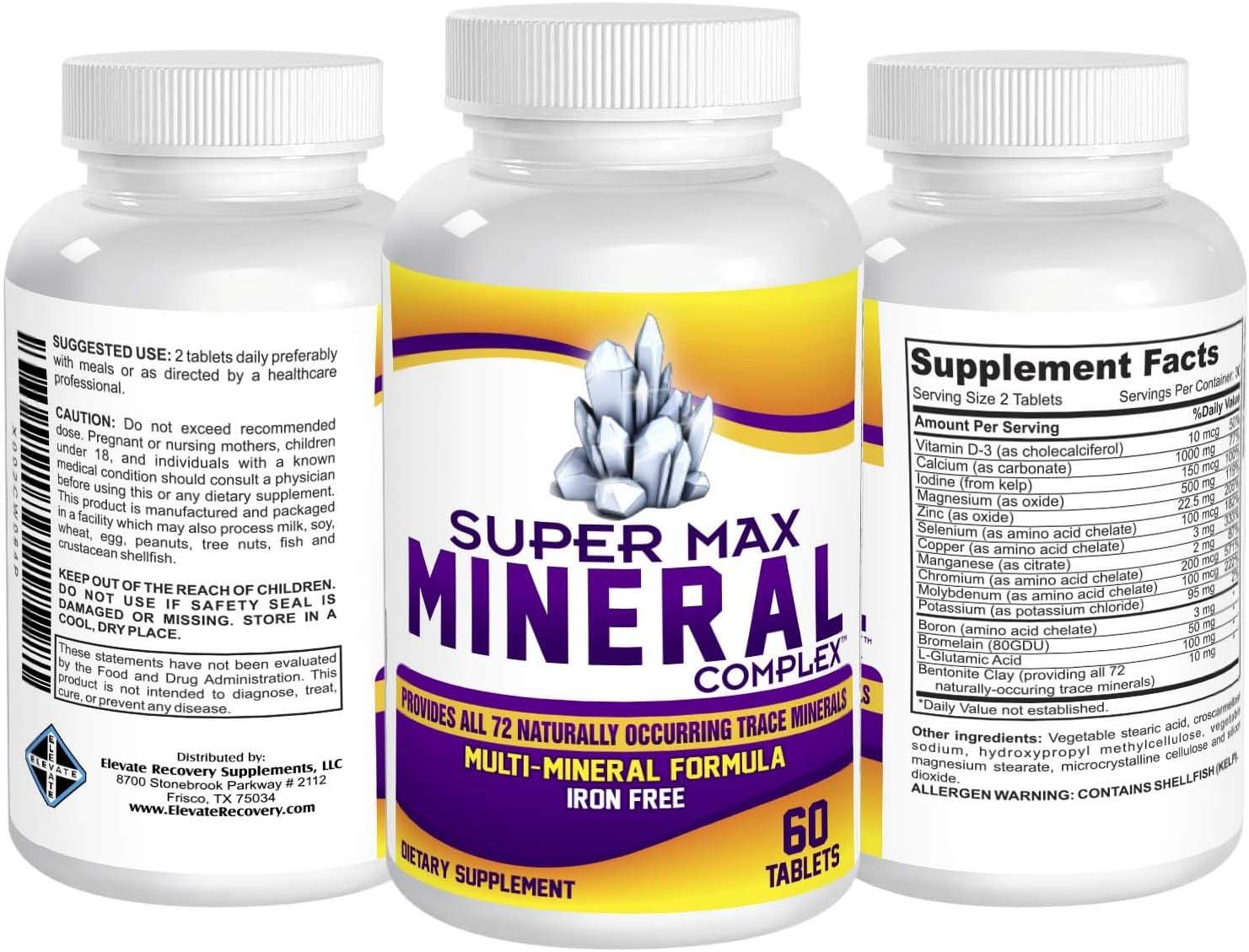 SuperMAX Multimineral Supplement | Iron-Free with 72 Trace Minerals ...
