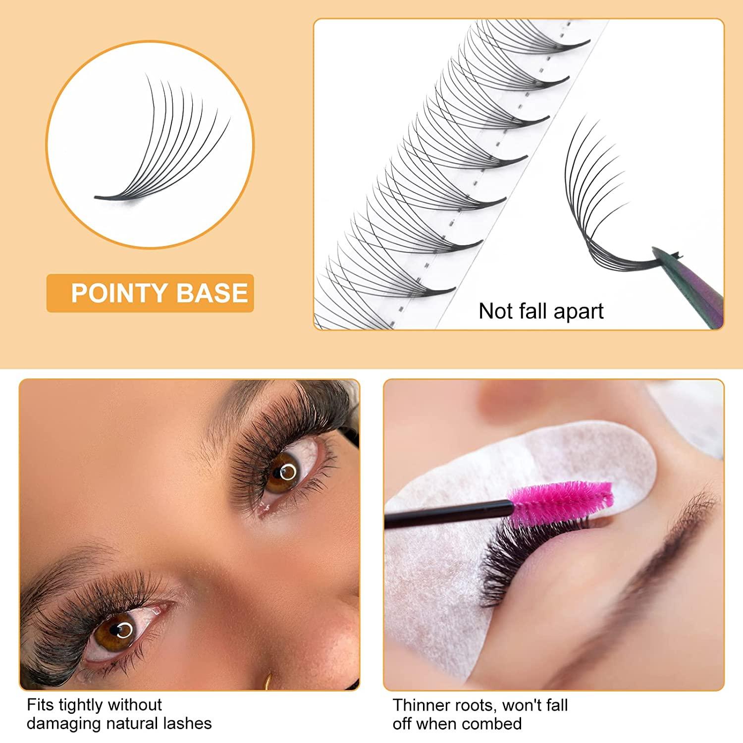 8D-0.07D-14mm 320 Fans Pointy Base Premade Volume Eyelash Extensions ...