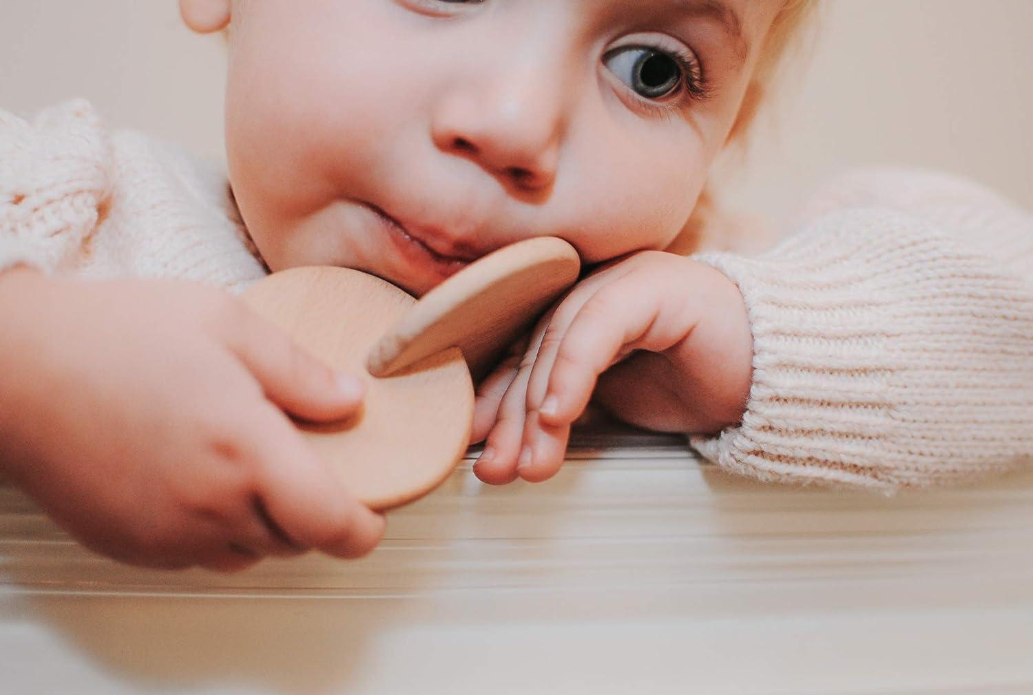 Neka Montessori Interlocking Discs - Wooden Infant Teether for Toddler ...