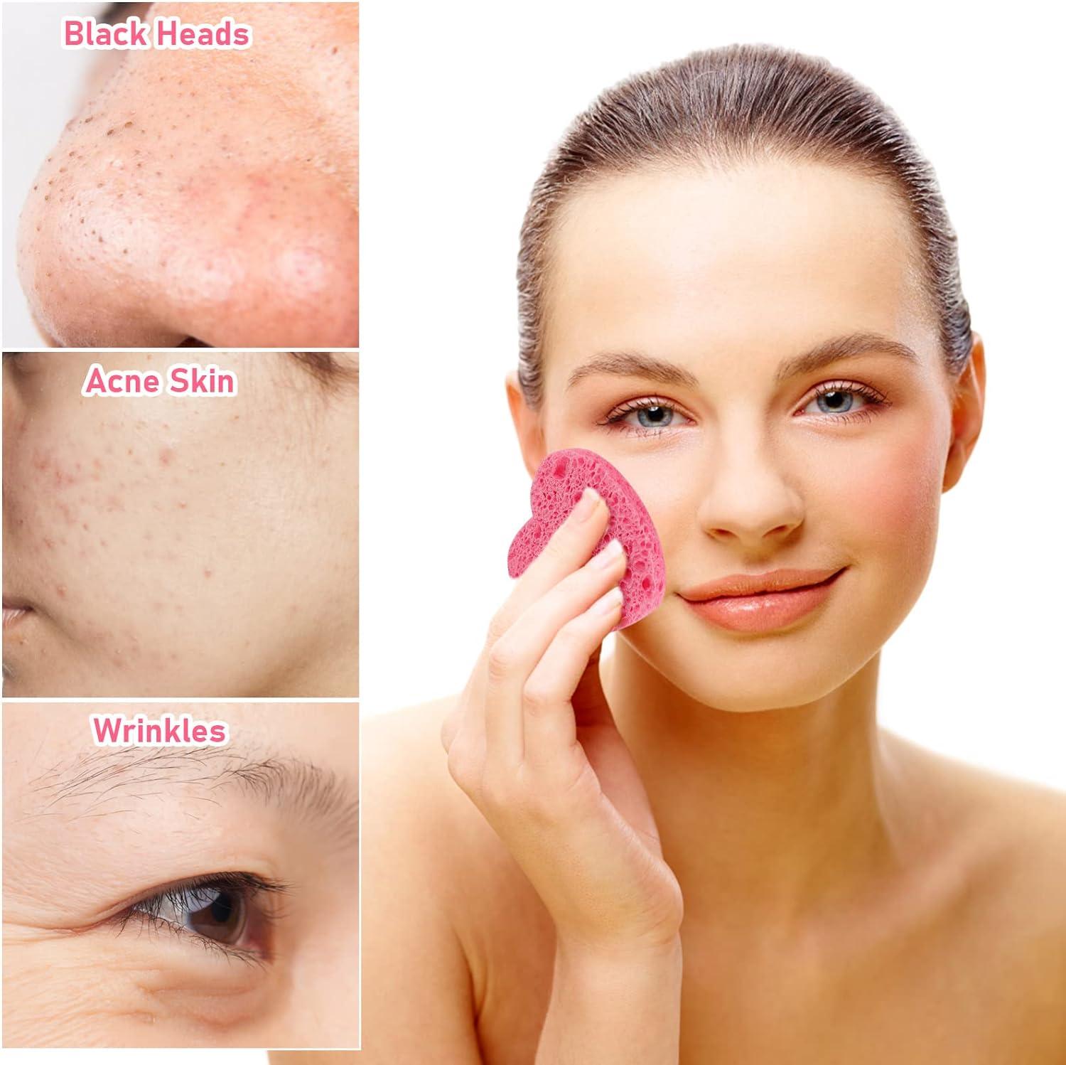 WLLHYF 20 Pieces Compressed Facial Sponges Natural Cellulose Facial ...