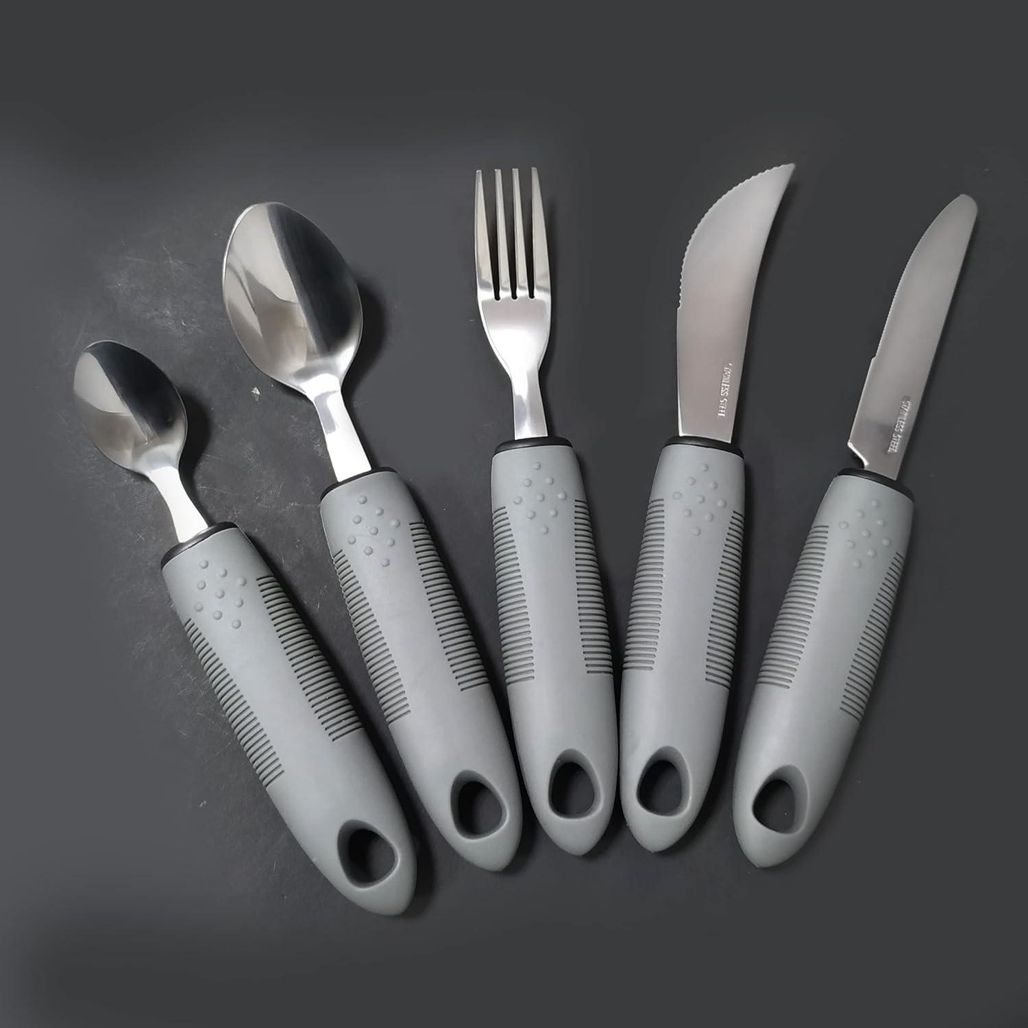Easy Grip Extra Wide Handles Cutlery Set for Elderly and Disabled ...