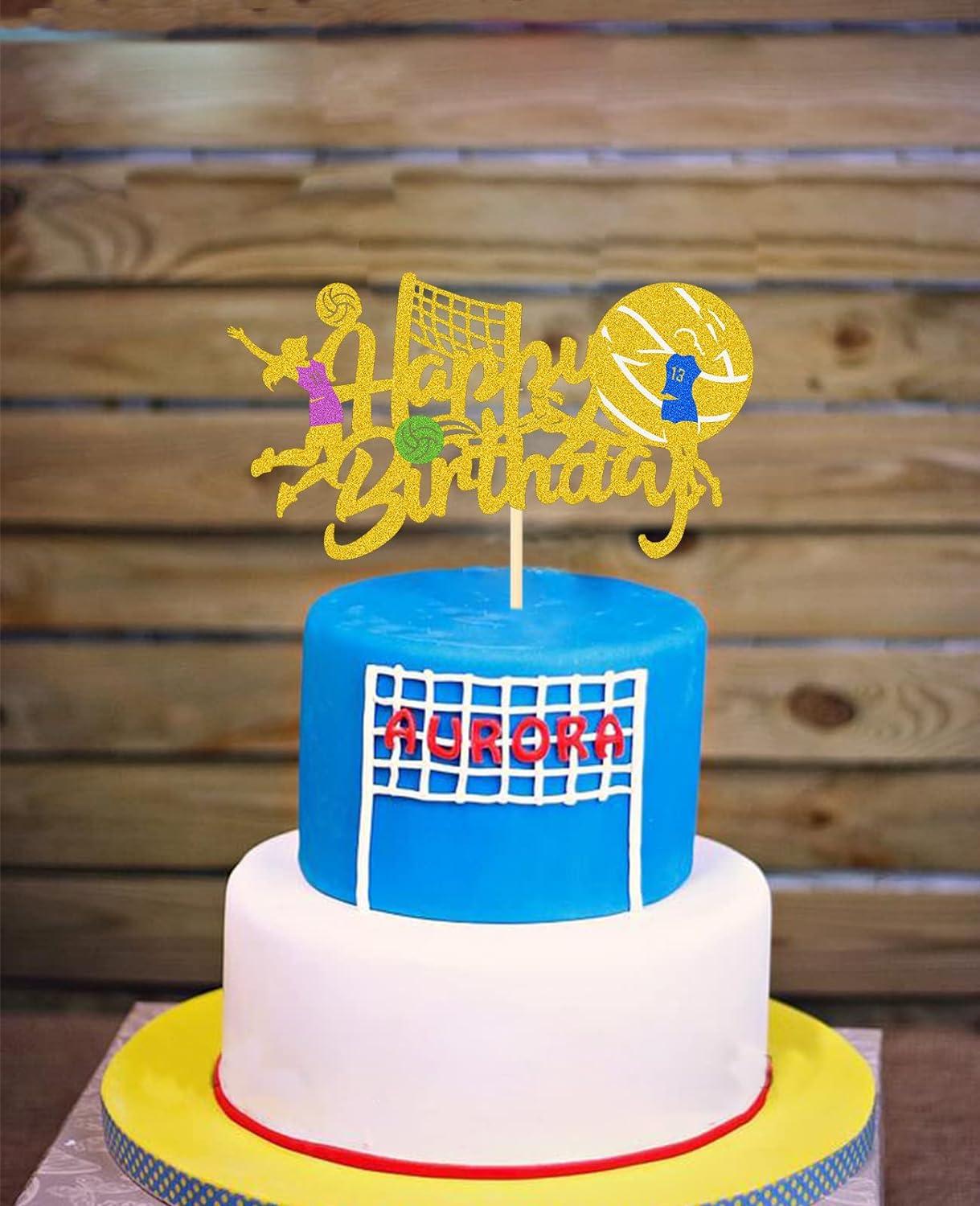 WishFirst Volleyball Cake Topper Girls Volleyball Player Cake ...