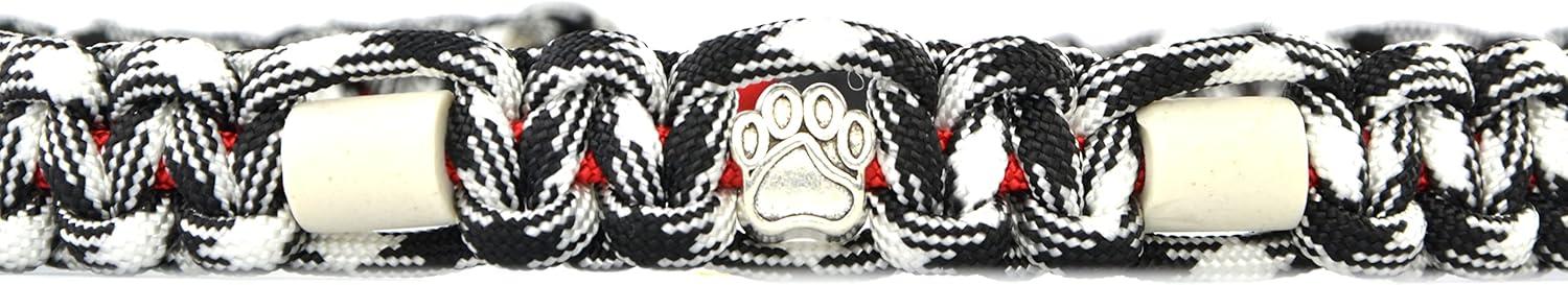 Custom EM Ceramic Collar for Dogs & Cats | US Paracord | Black-White ...