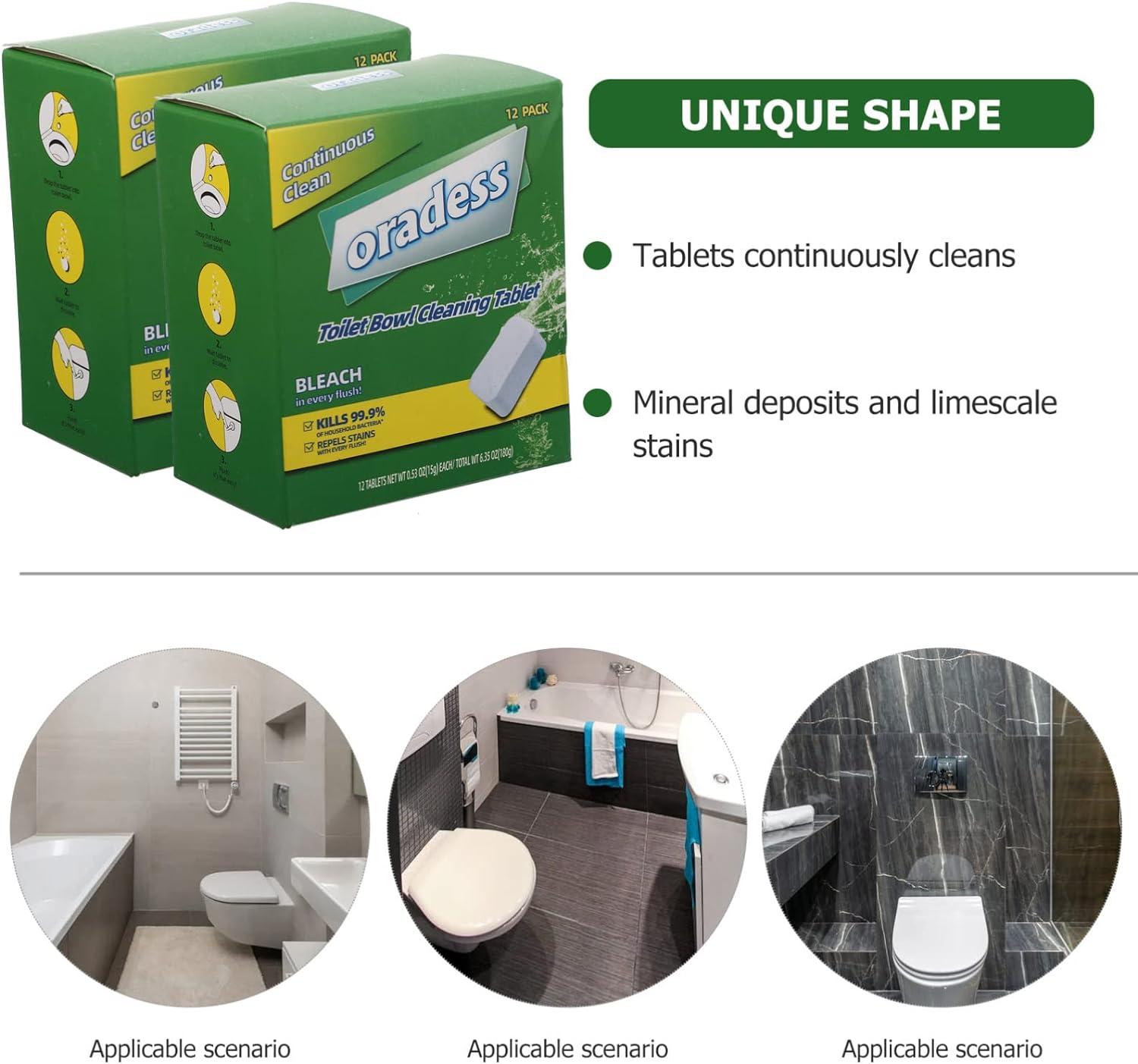 TOPBATHY 2 Boxes Toilet Bowl Cleaner Effervescent Tablet Toilet ...