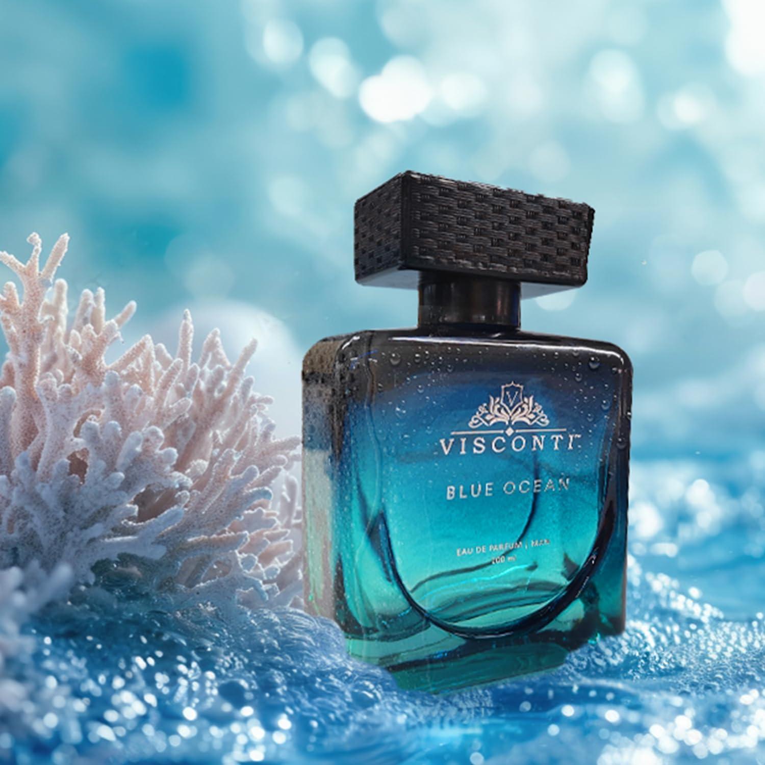 Blue Ocean Perfume For Men Eau De Parfum Aquatic Fragrance with Citrus ...