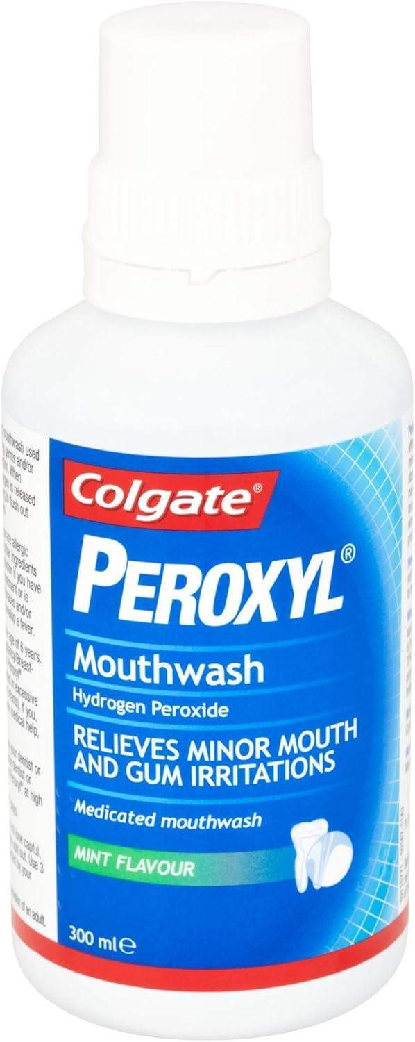 Colgate Peroxyl Mouthwash Mint Flavour 300ml - Pack of 4 Bottles | Buy ...