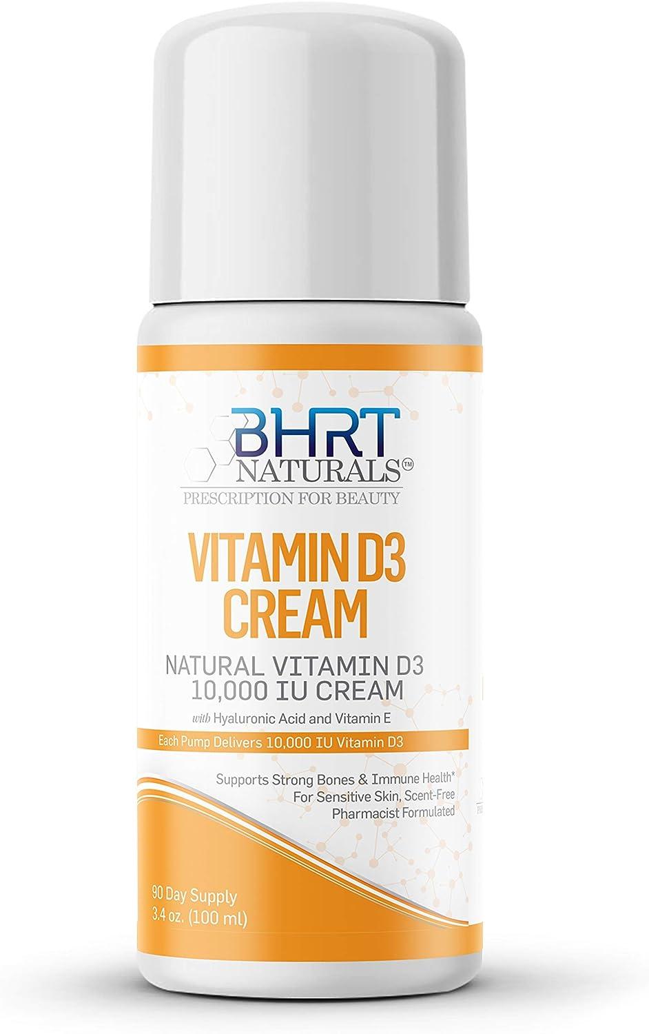 Vitamin D3 10 000 IU Cream - All Natural Vitamin D Cream for Itchy ...