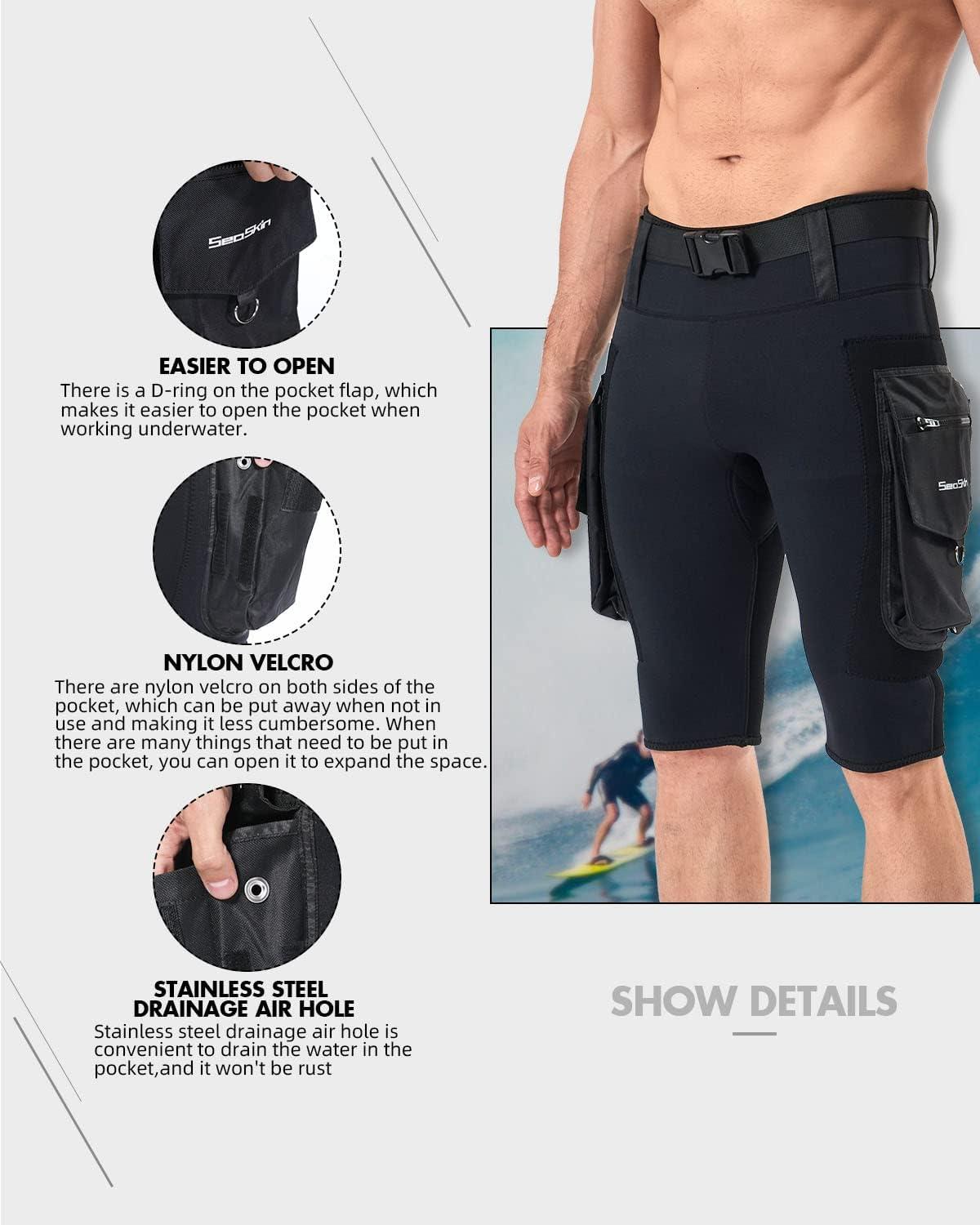 Seaskin 2.5mm Men's Diving Shorts with Pocket - X-Large (New Version ...