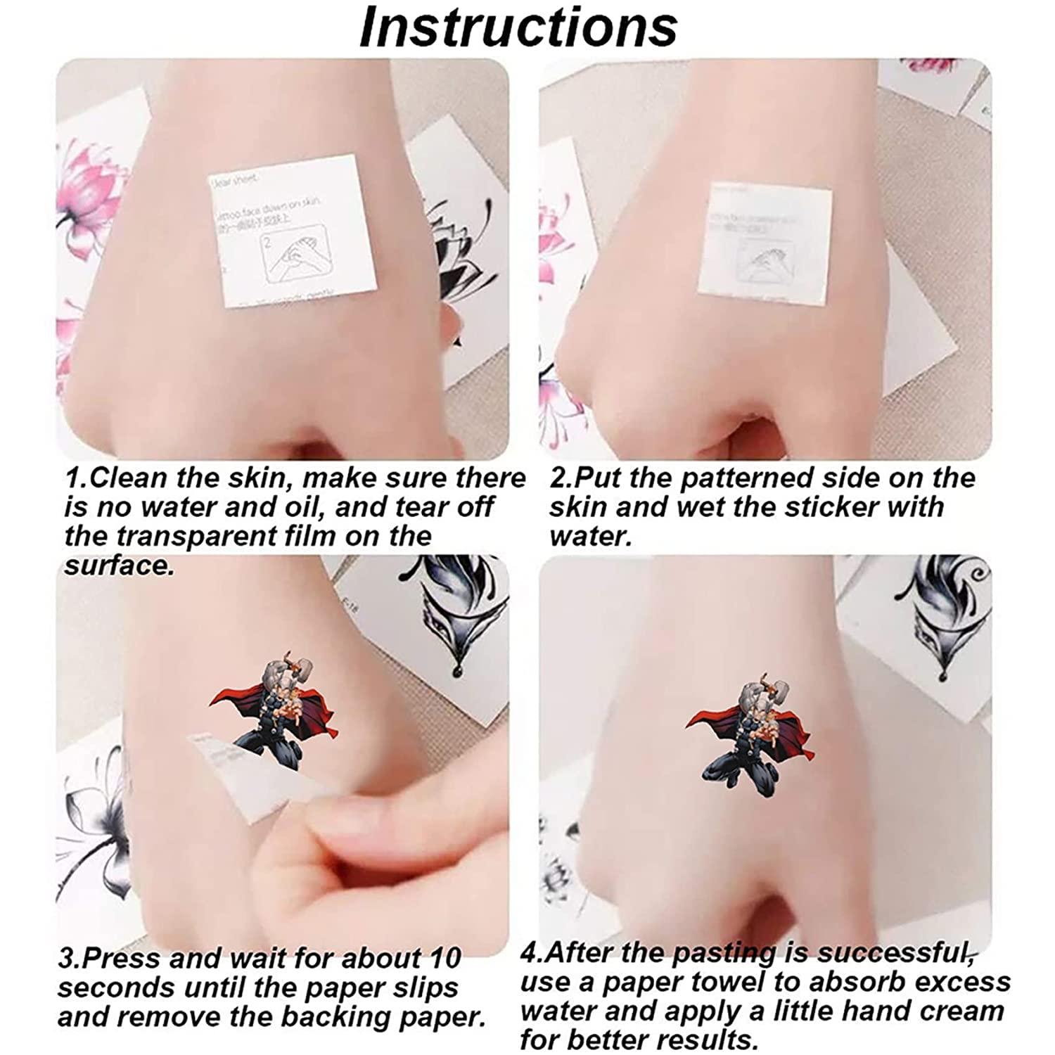 superhero tattoos temporary