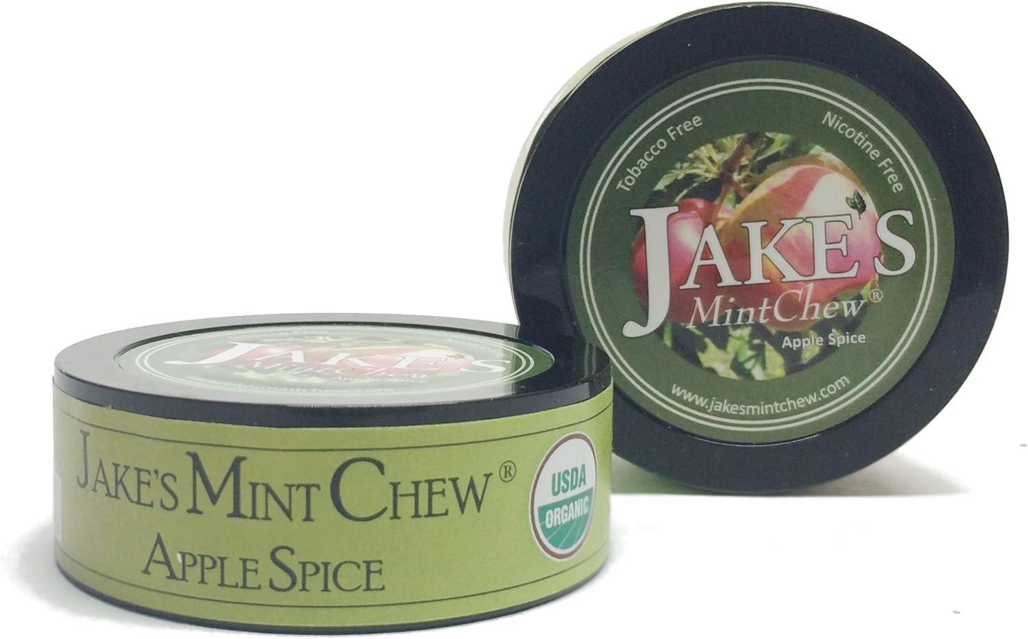 Jake's Mint Chew - Apple Spice Flavor - 10 Cans - Tobacco & Nicotine ...