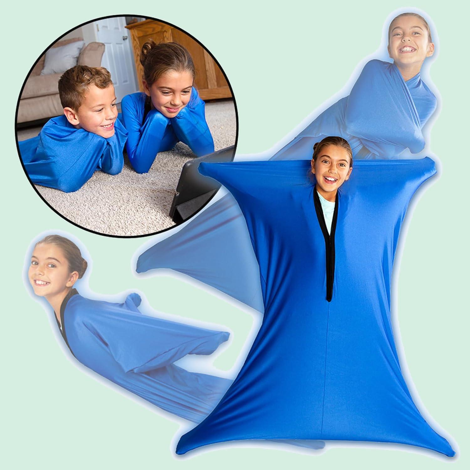 SZSMART Sensory Body Sock for Kids 56"x28" Full-Body Wrap Stretchy Body ...