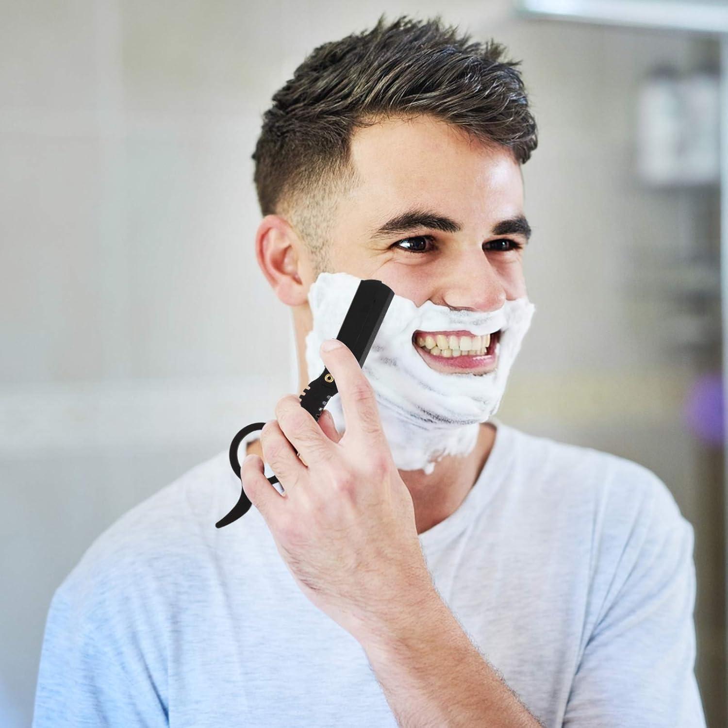 Lurrose Ergonomic Beard Razor & Mustache Trimmer - Stainless Steel ...