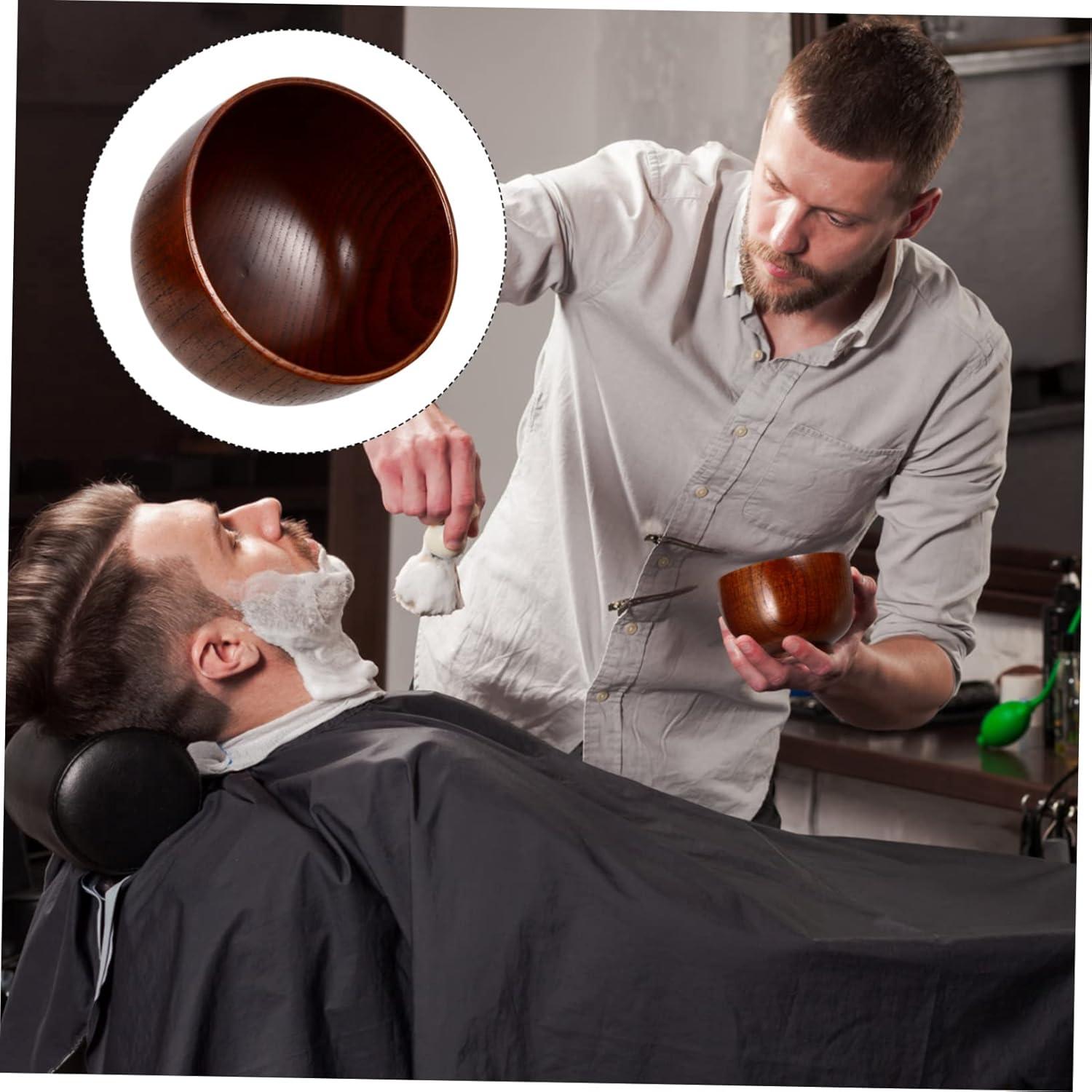 Premium Razor Cleaning Bowl | Wooden Soap Cup for Shaving | Foam Shell ...