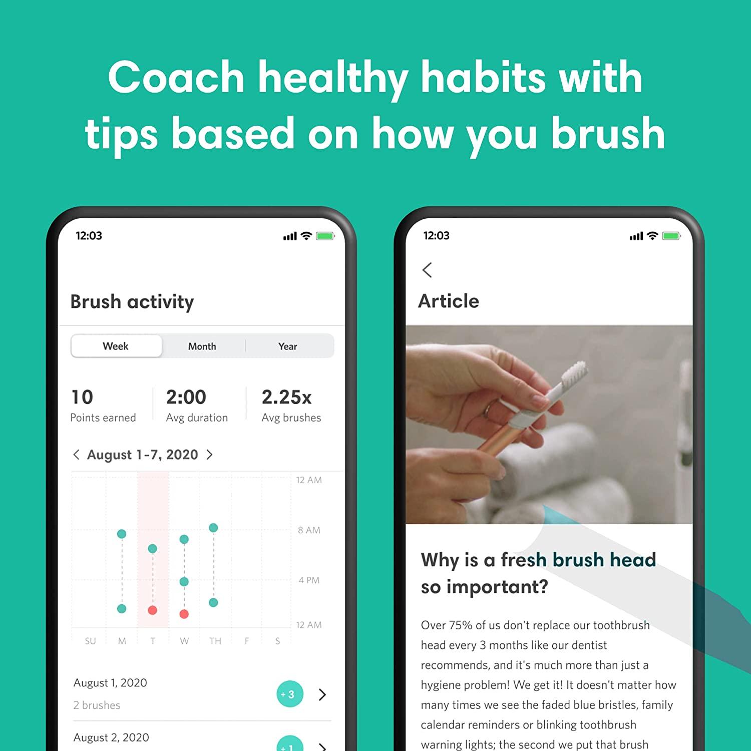 quip Smart Electric Toothbrush with Bluetooth & Rewards App - Travel ...