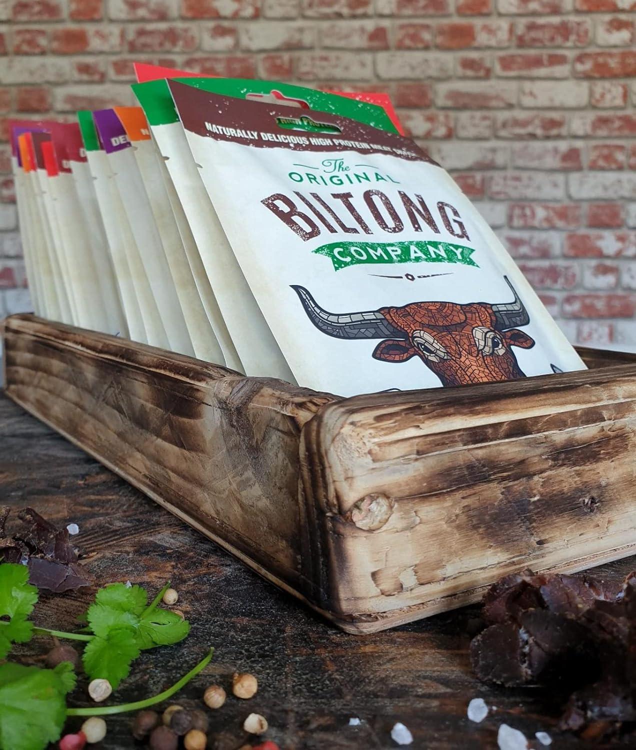 Biltong Taste Box: Original, Smoky BBQ, Piri Piri & Garlic - High ...