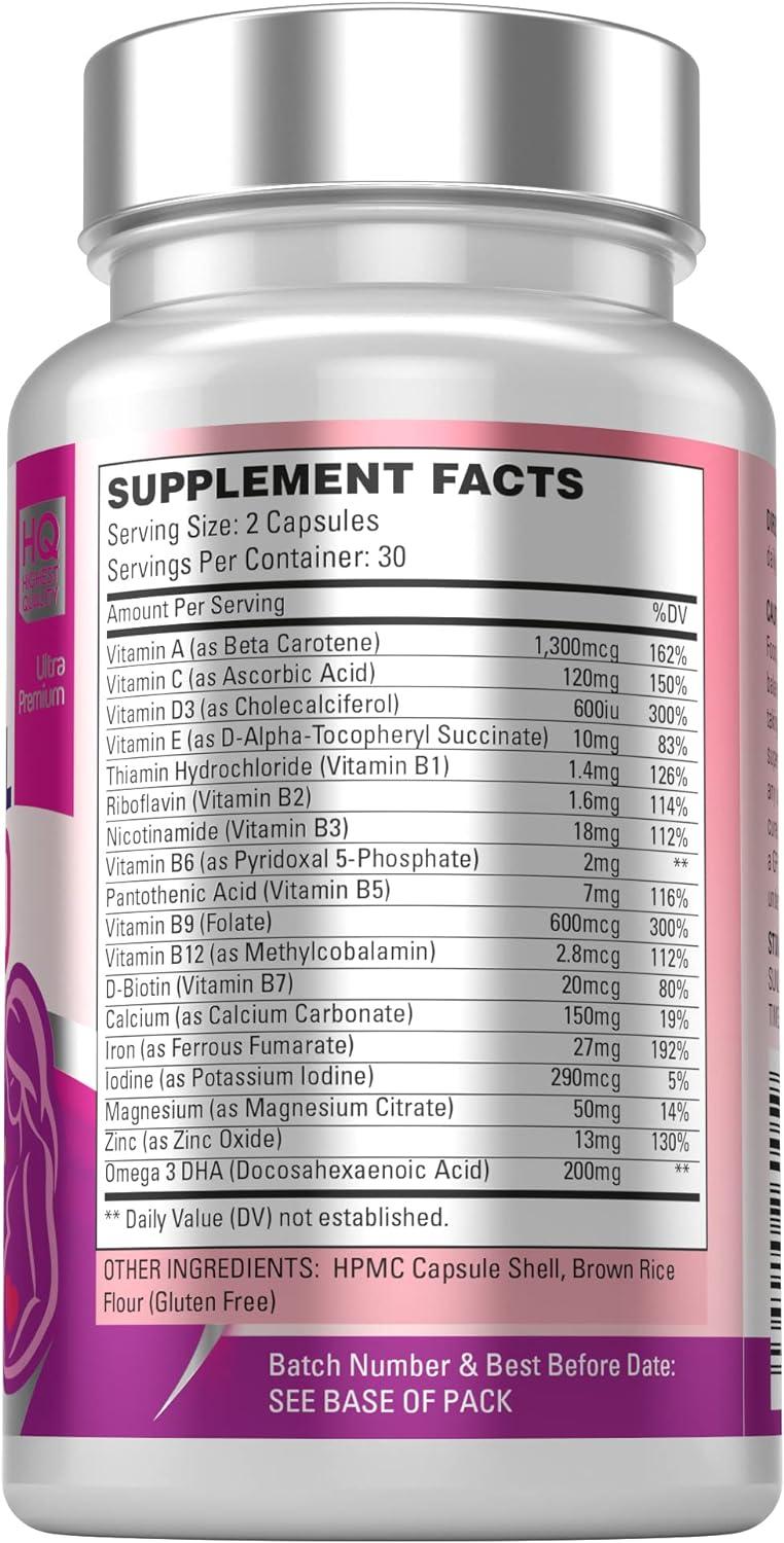 Prenatal PRO: Ultra Premium Pregnancy Vitamins with 18 Key Ingredients ...