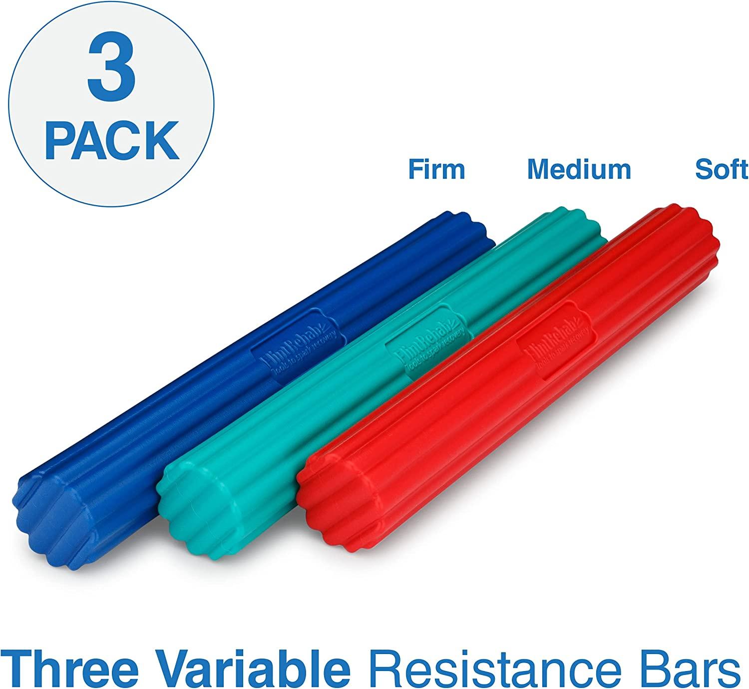 FlintRehab Premium Flex Therapy Bar (3 Pack) - Relieve Tennis & Golfers ...